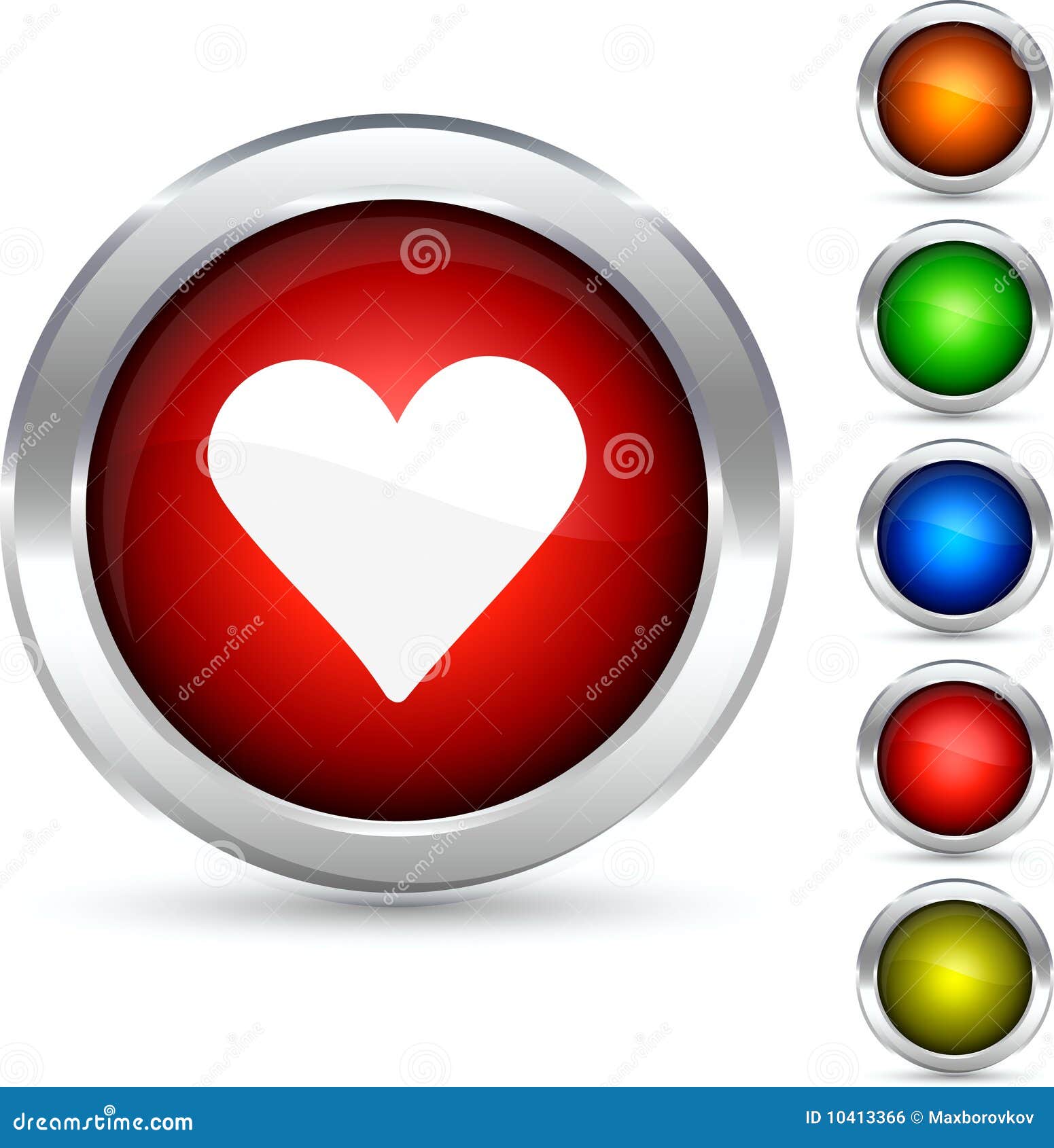 Love button. stock vector. Illustration of collection - 10413366