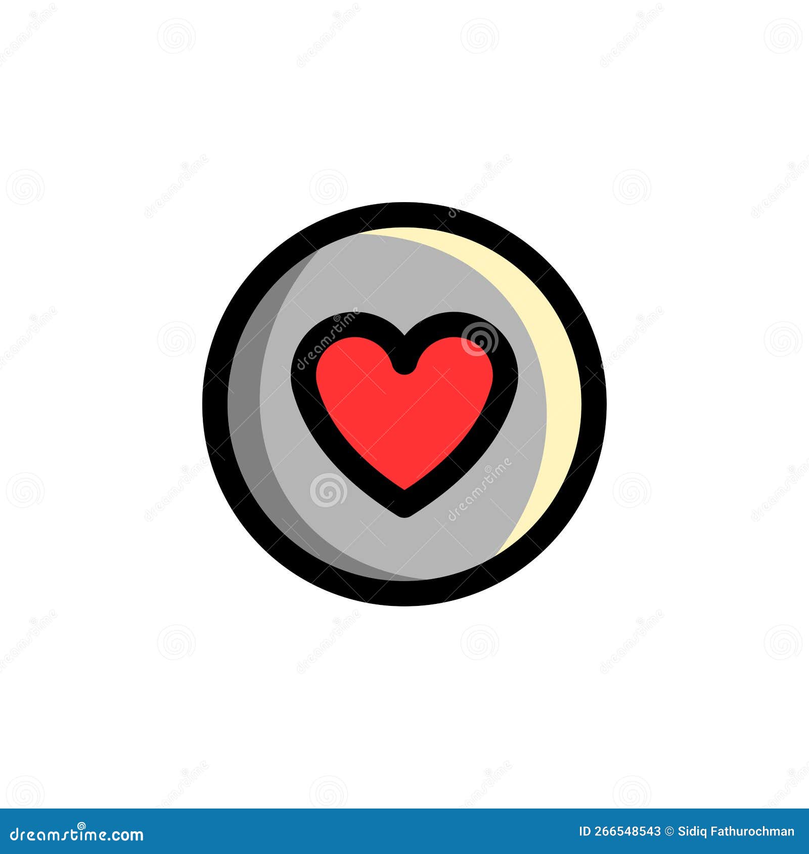 Love Button Icon stock vector. Illustration of vote - 266548543