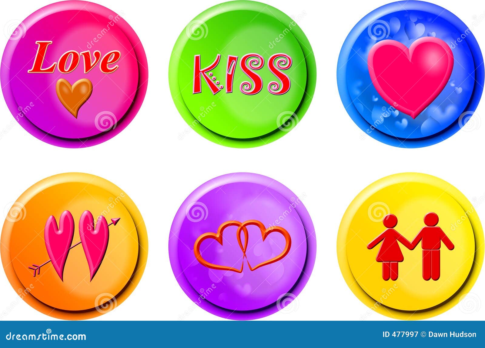 Love buttons stock illustration. Illustration of couple - 477997