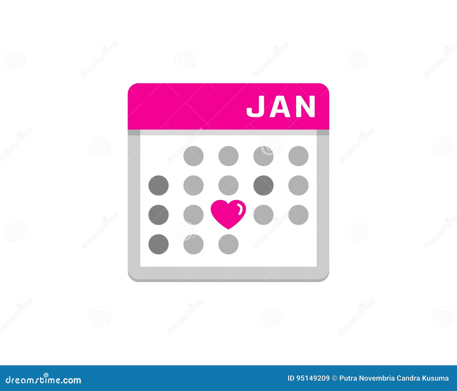 Love Calendar Icon Logo Design Element Stock Vector - Illustration of ...