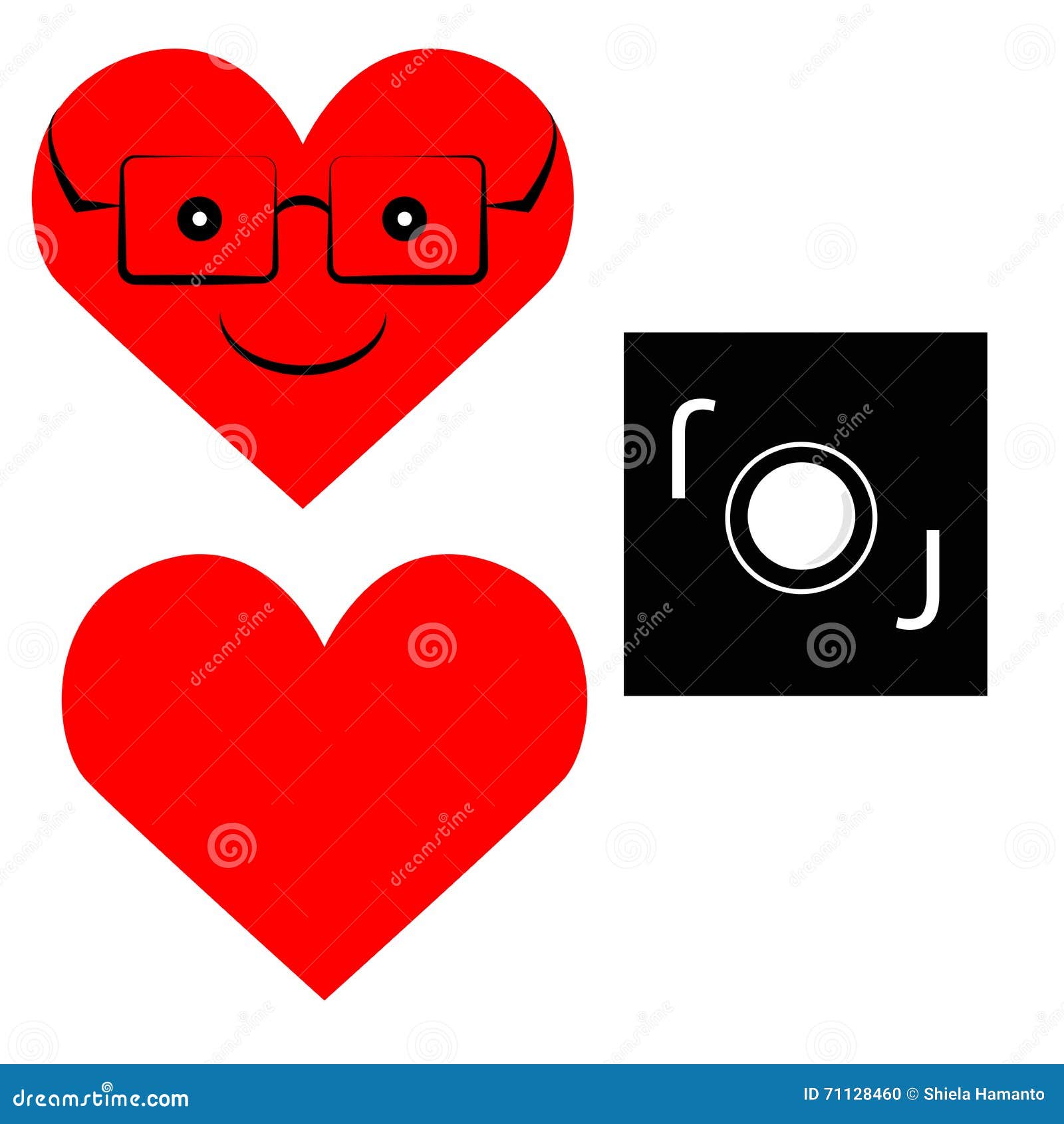 Love and camera icon stock vector. Illustration of symbol - 71128460
