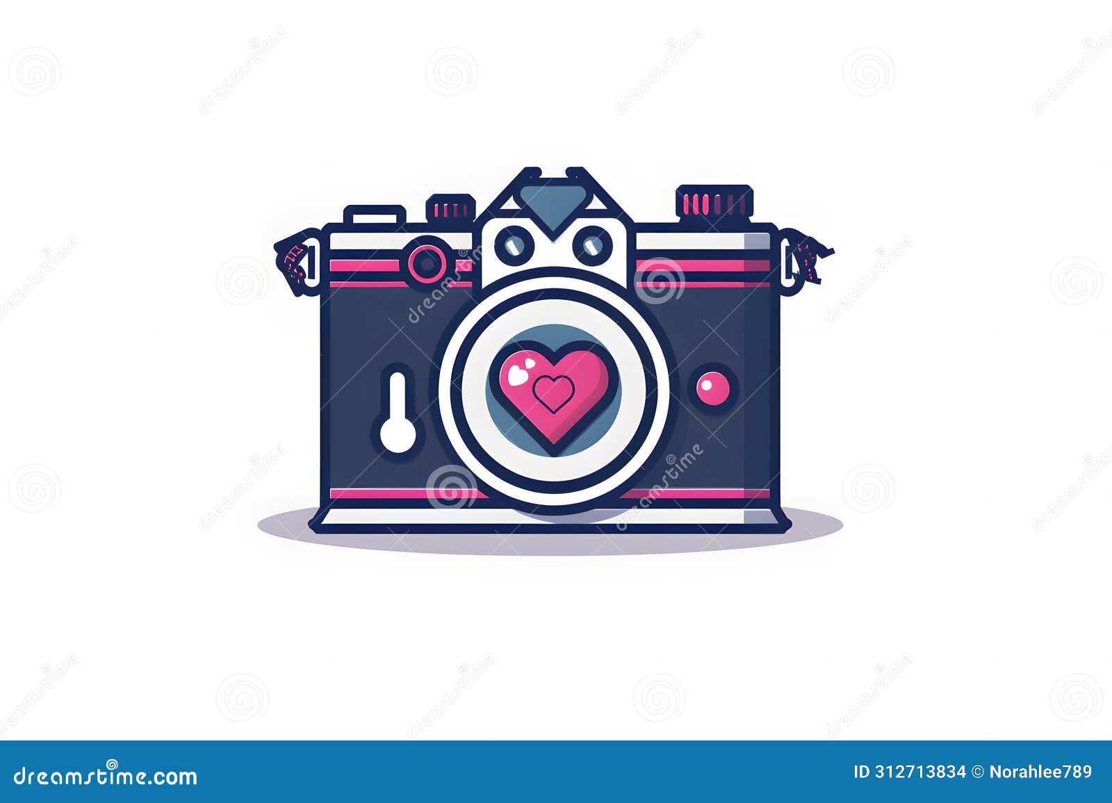 Love Camera Logo,Vintage Style Photo Camera Logo Vector Art AI ...