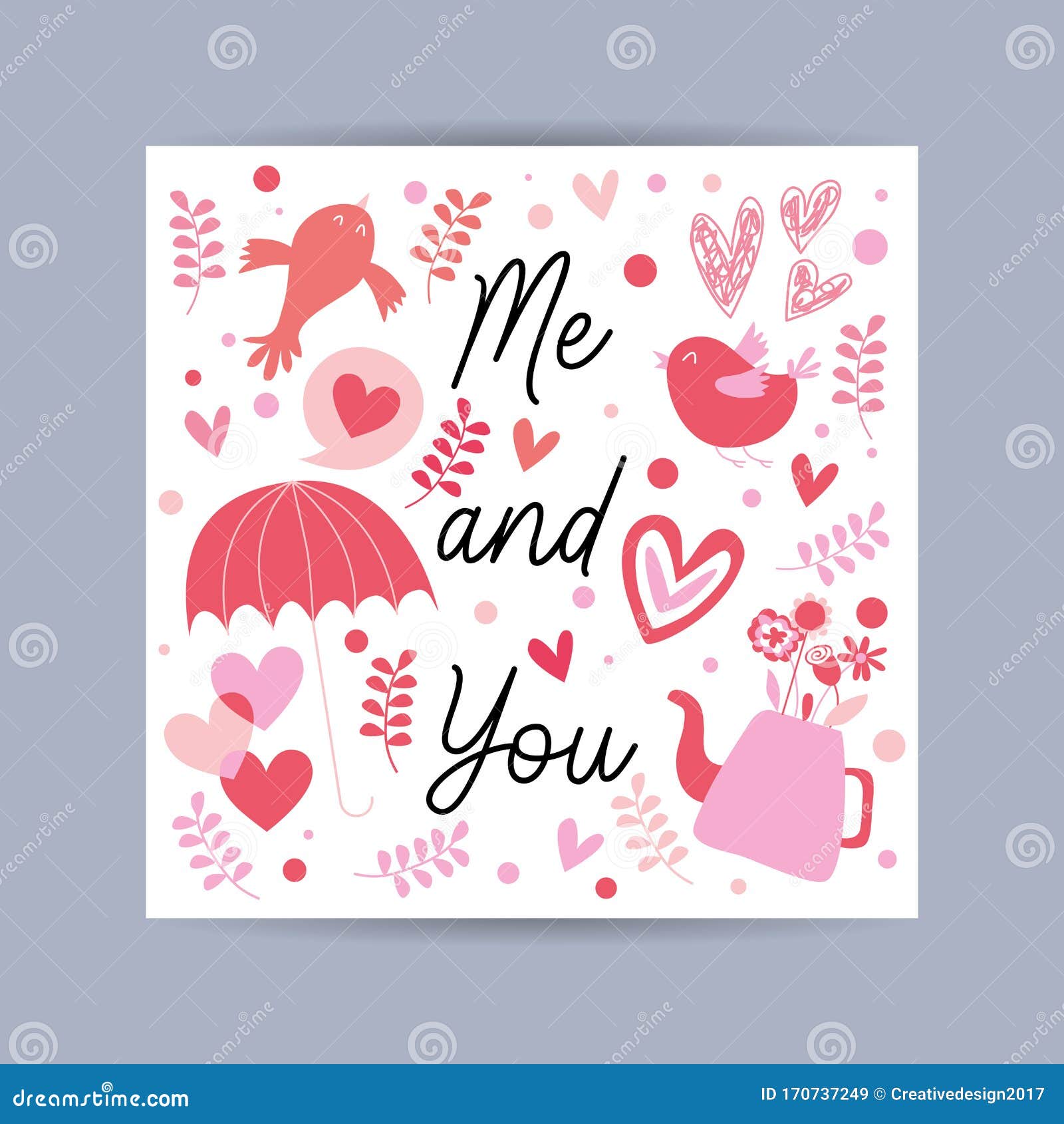 Love Card Cartoon. Vector Design Stock Vector - Illustration of ...