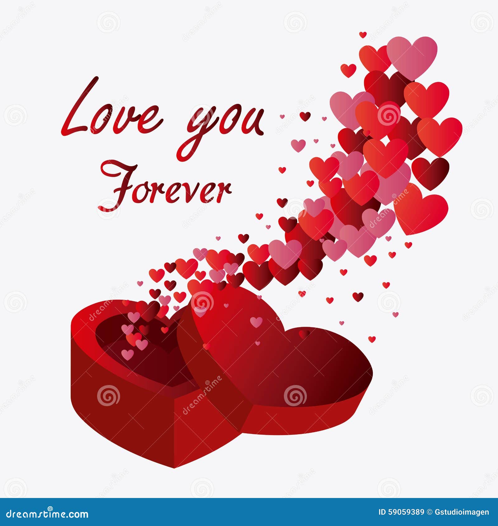 Love Card Design with Red Details. Stock Vector - Illustration of ...