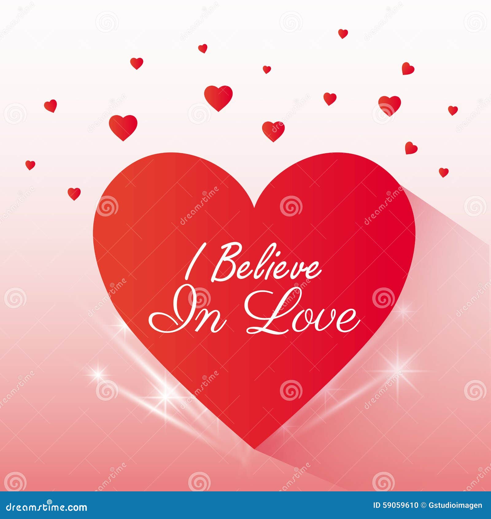 Love Card Design with Red Details. Stock Vector - Illustration of ...