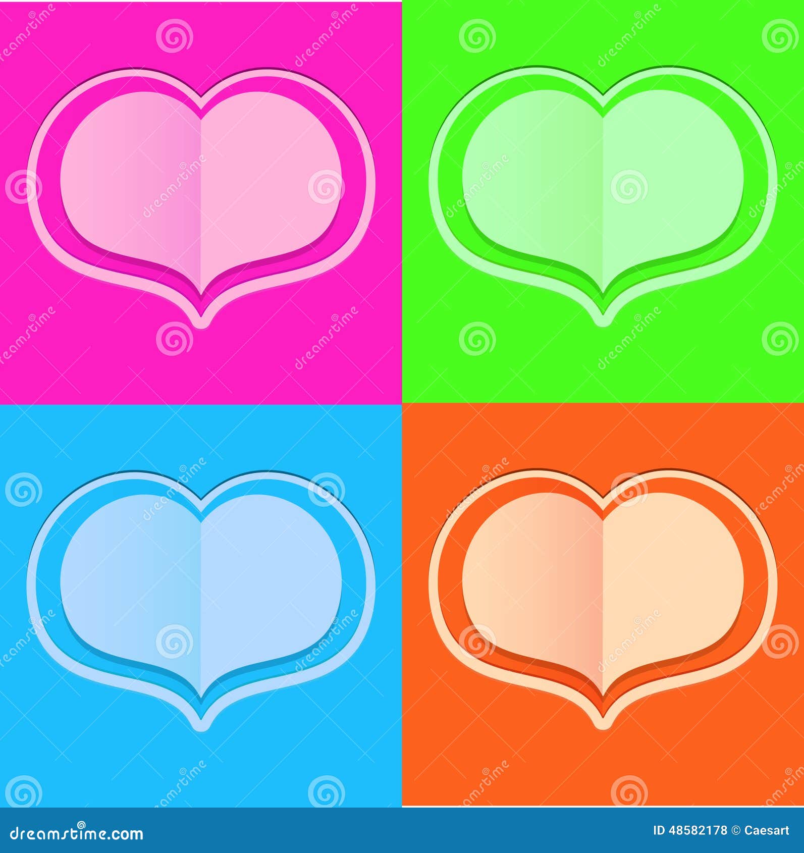 Love card stock vector. Illustration of postcard, pink - 48582178