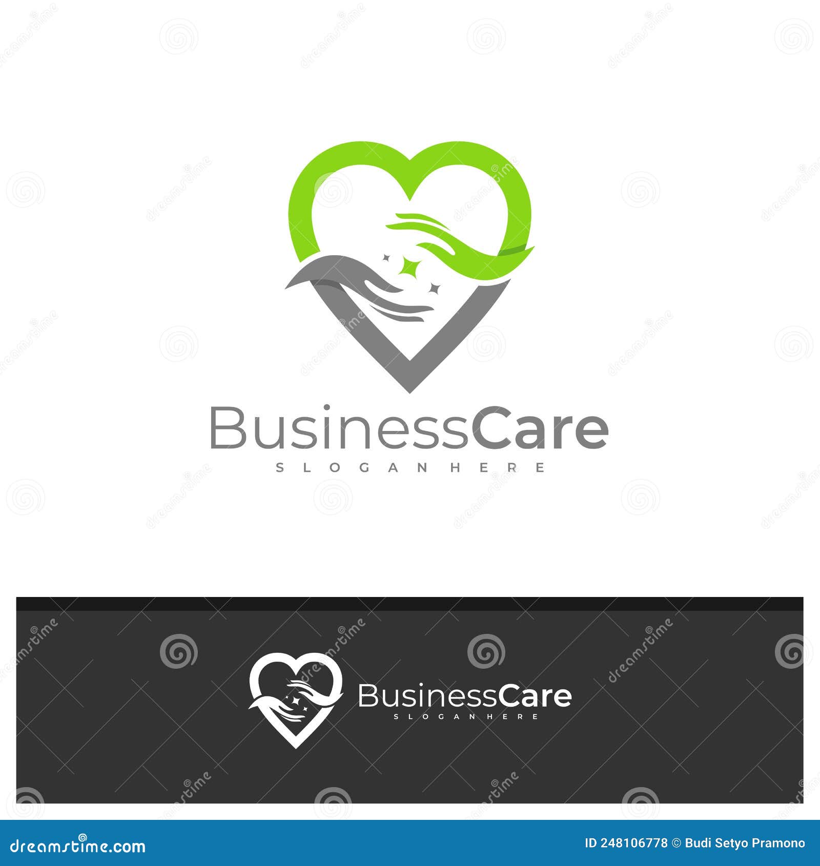 Love Care Logo Design Vector, Creative Hand Logo Concepts Template ...