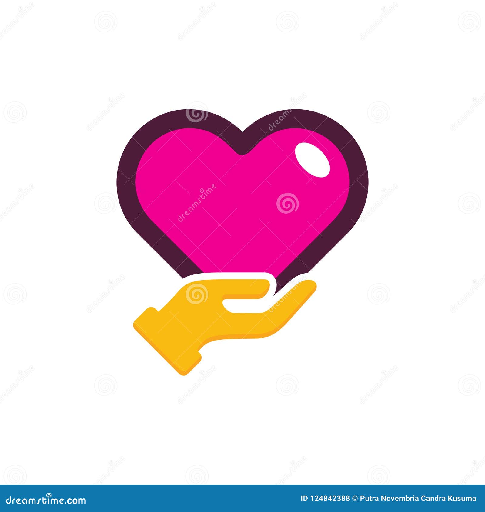 Love Care Logo Icon Design stock vector. Illustration of dating - 124842388