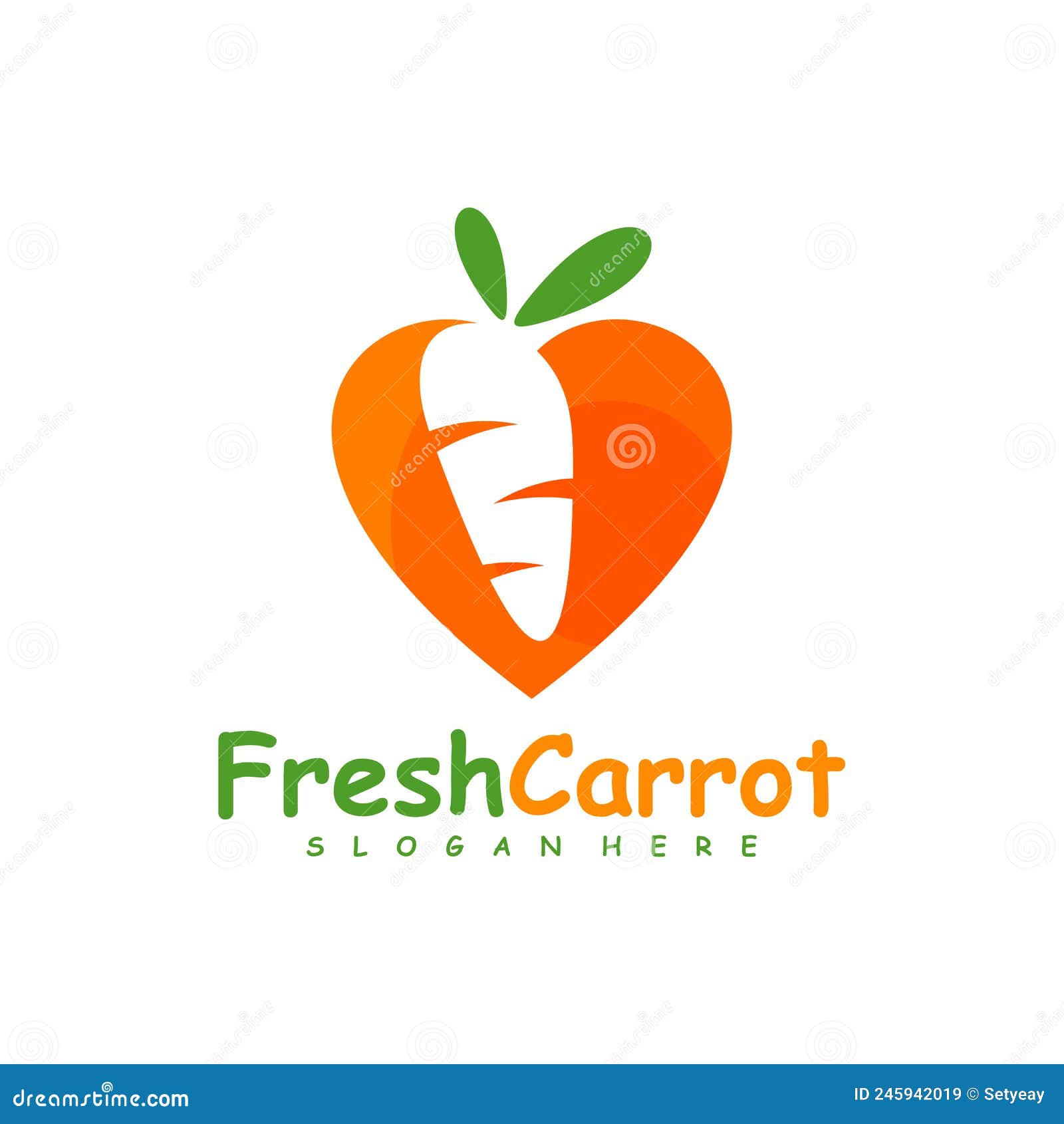 Love Carrot Logo Design Vector, Creative Carrot Logo Design Template ...