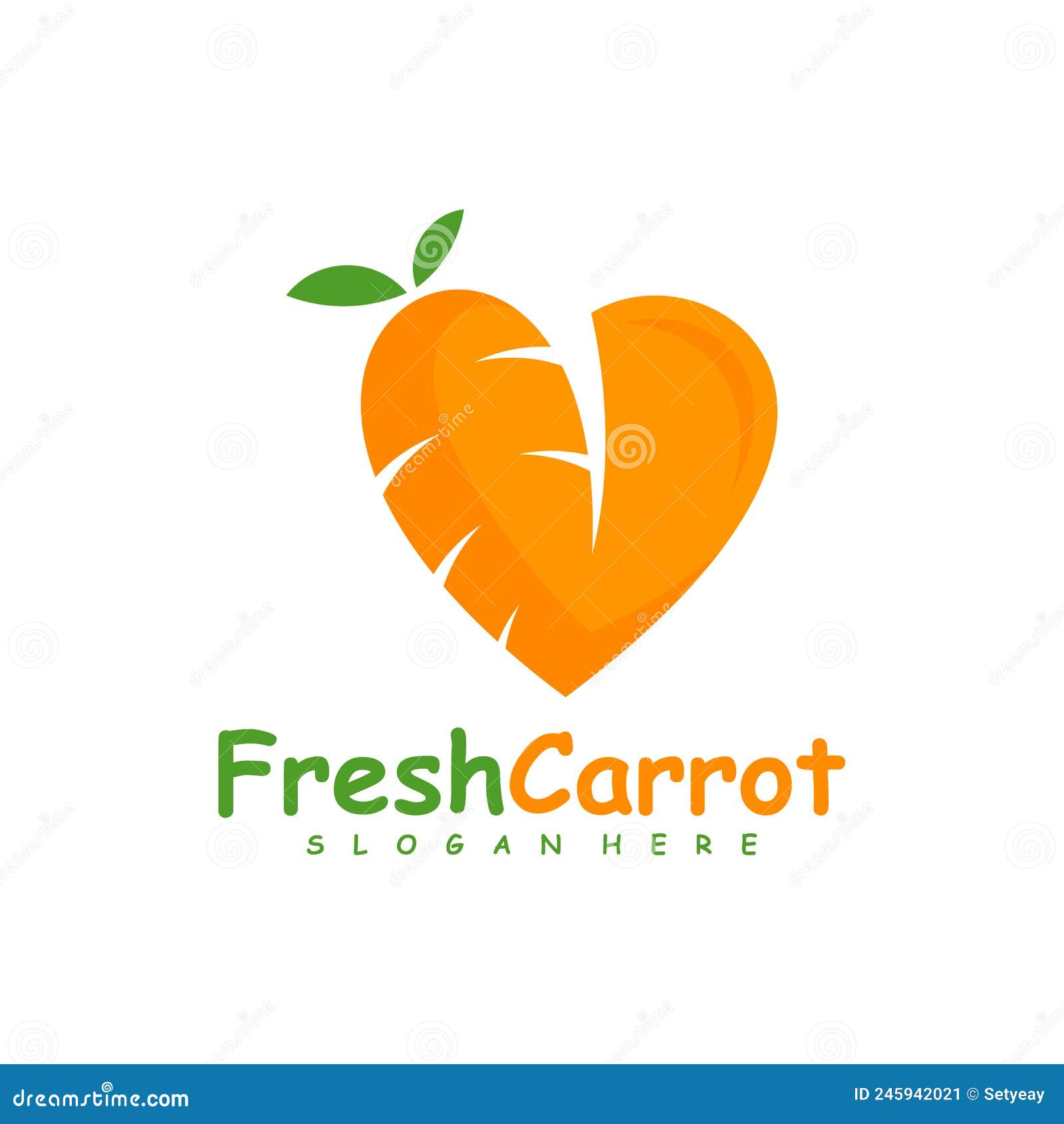 Love Carrot Logo Design Vector, Creative Carrot Logo Design Template ...