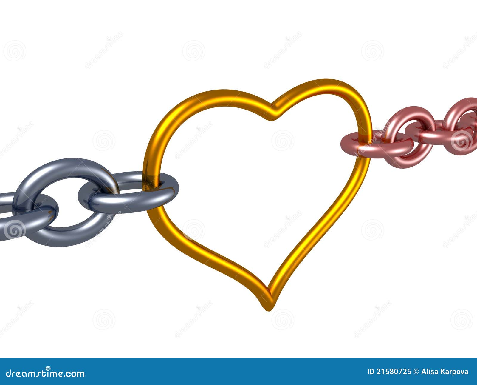 Love Chain Heart Link. Romance Concept Stock Illustration ...