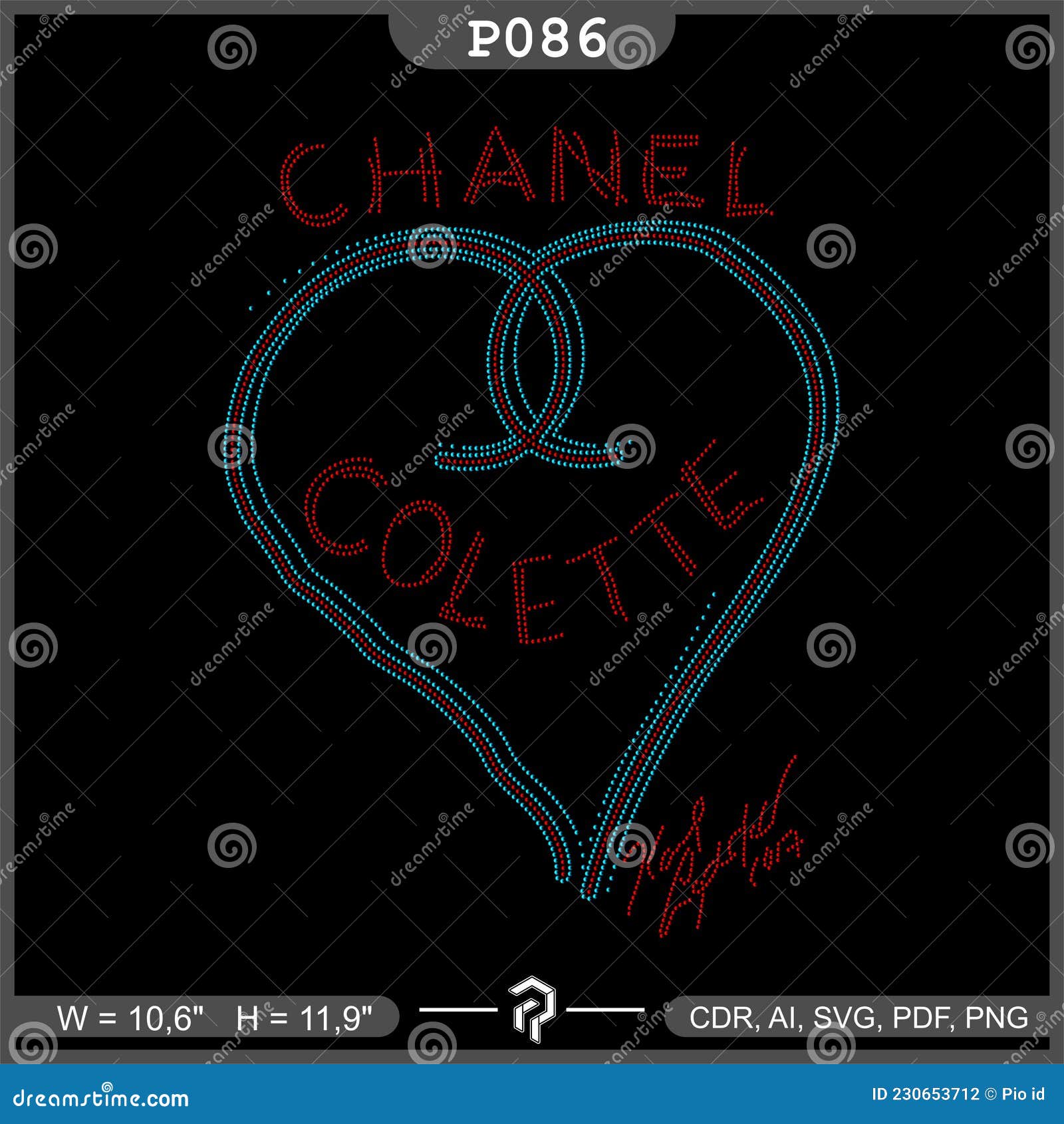 Love Chanel Rhinestones Pattern Design Editorial Photography ...