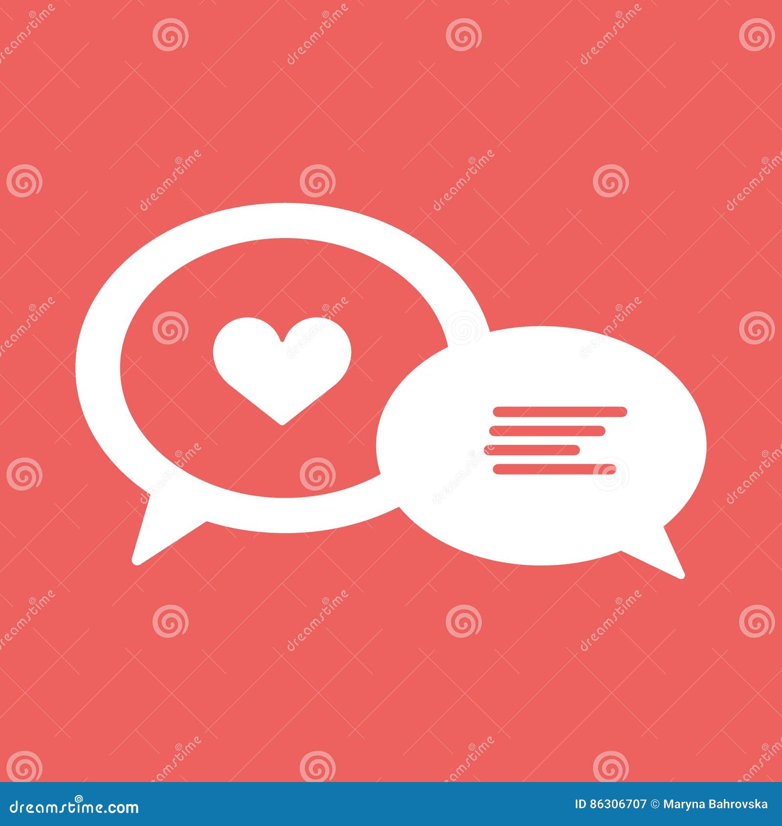 Chat Line Icon. Black White Message Speech Conversation Communicate ...