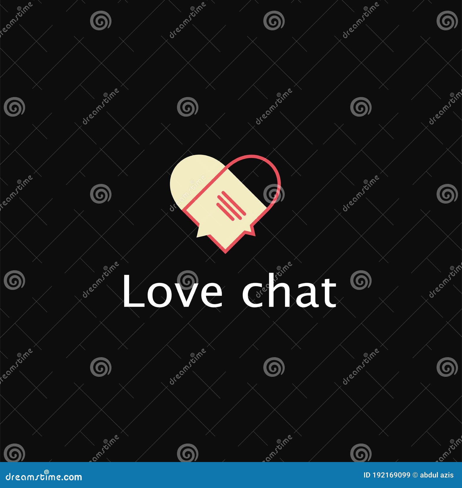 Love chat logo stock vector. Illustration of icon, speech - 192169099