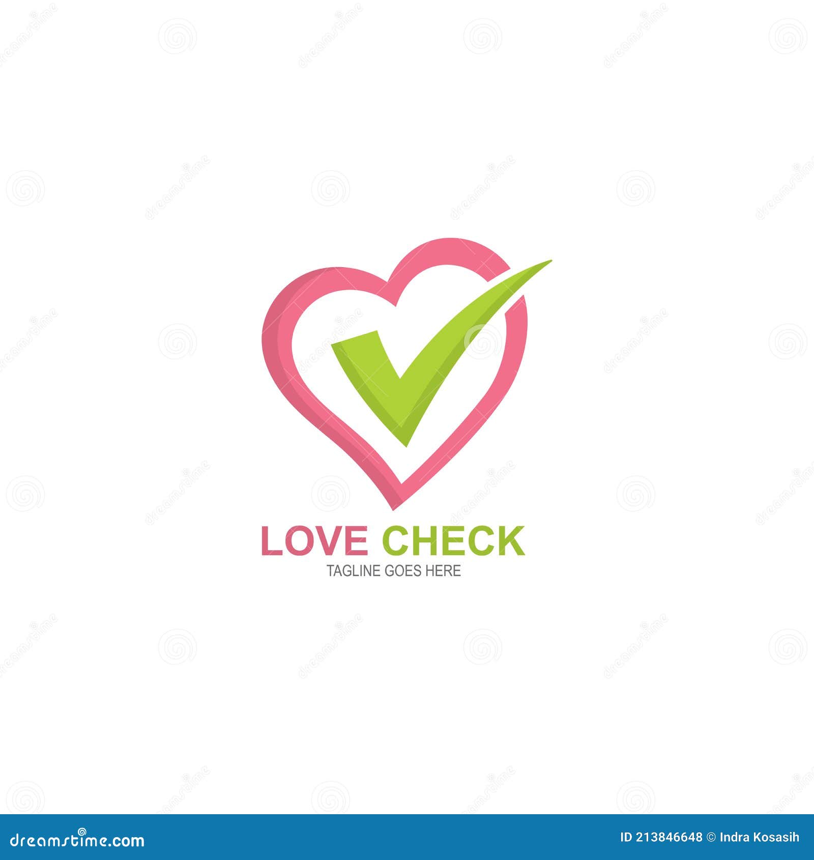 Love Check Logo Vector Icon Illustration Design Stock Vector ...