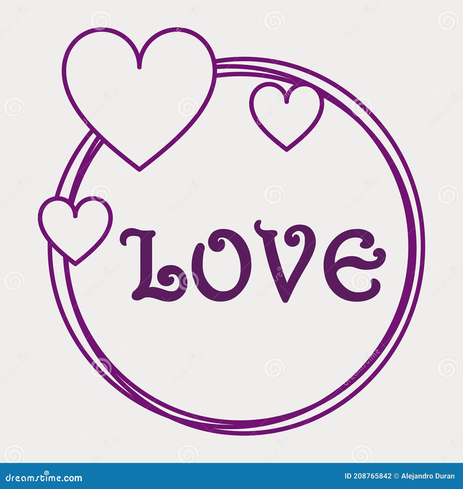 Love circle stock vector. Illustration of isolated, element - 208765842