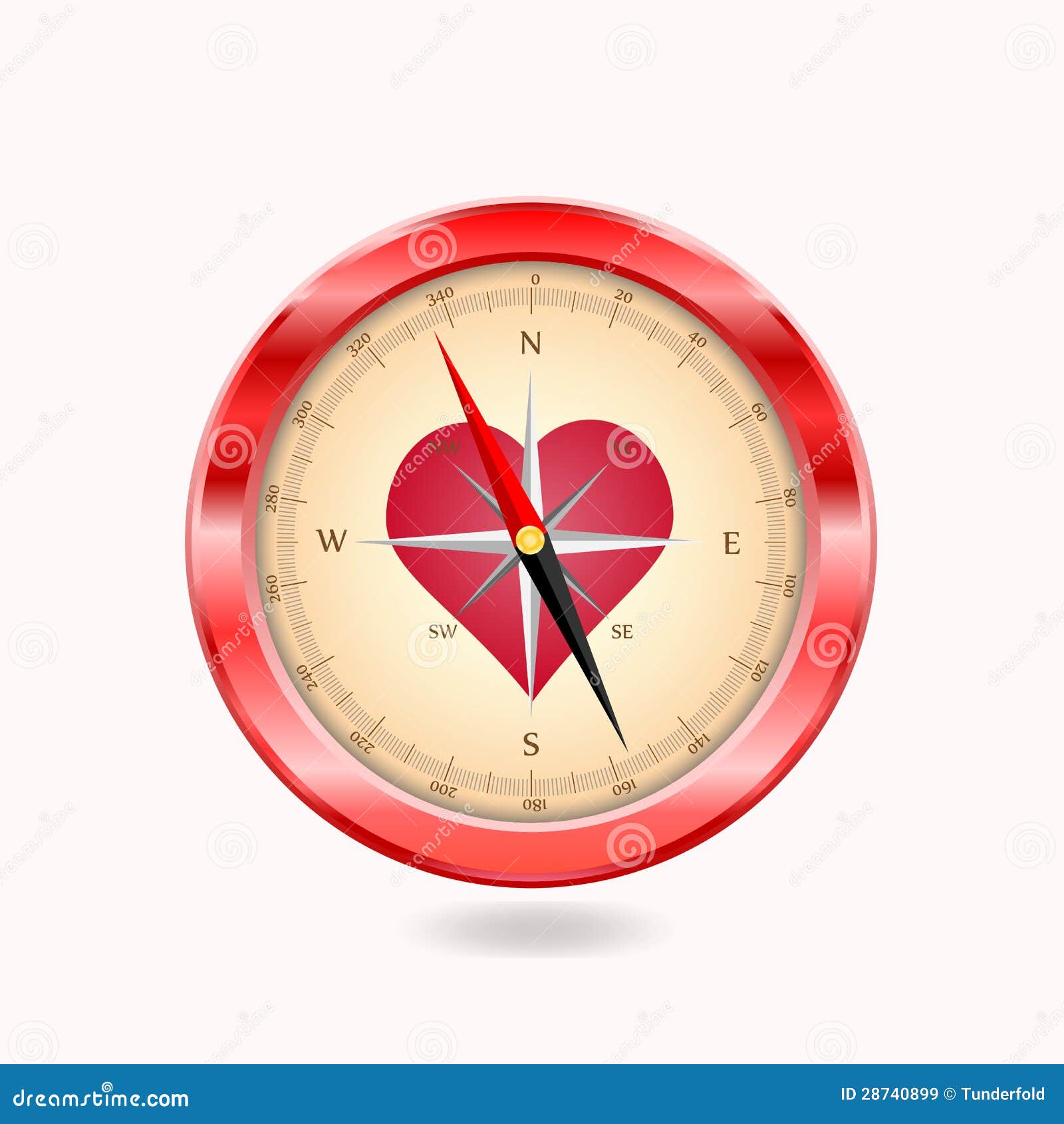 Love compass stock illustration. Illustration of fondness - 28740899