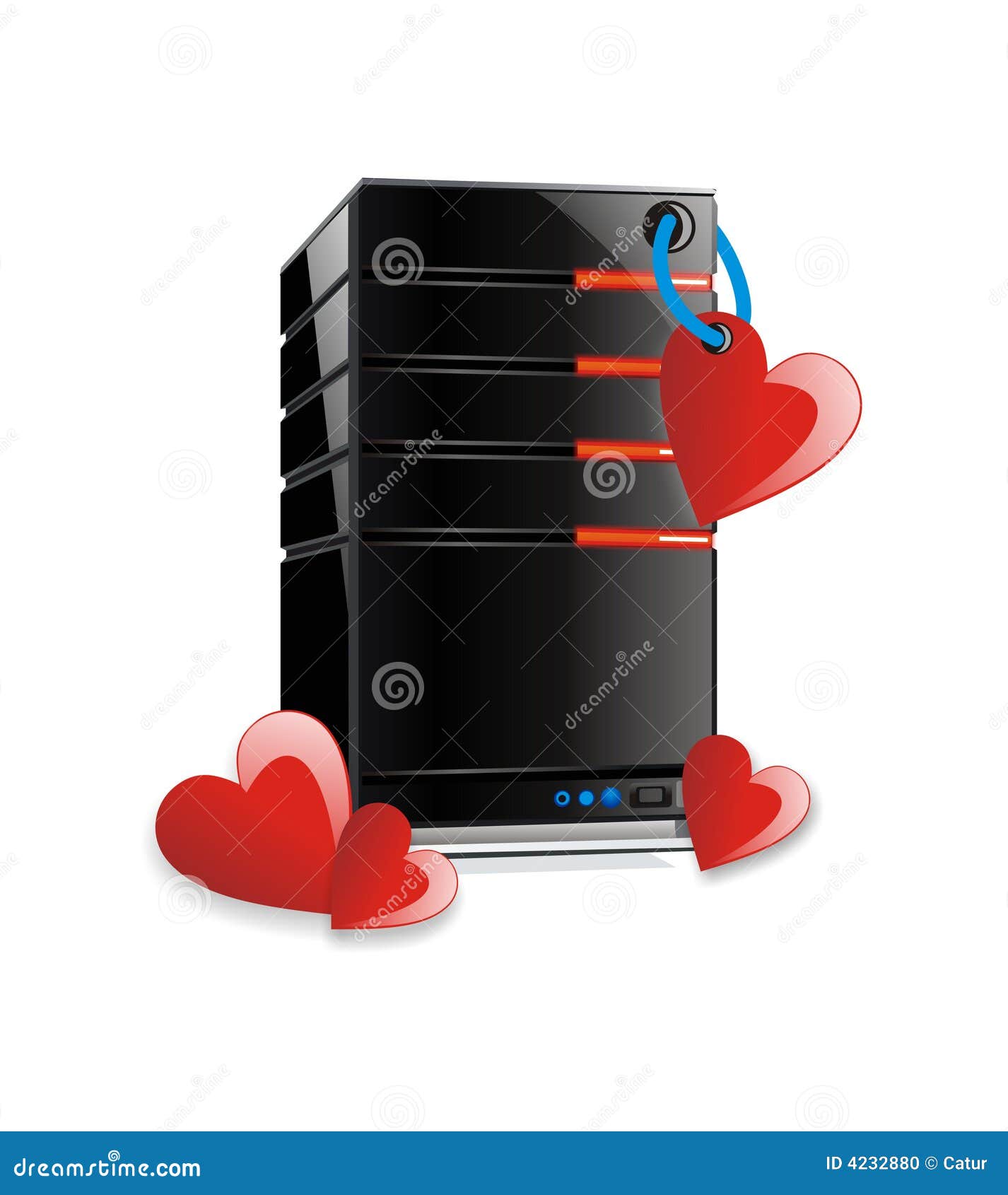 Love Computer Server stock vector. Illustration of hosting - 4232880