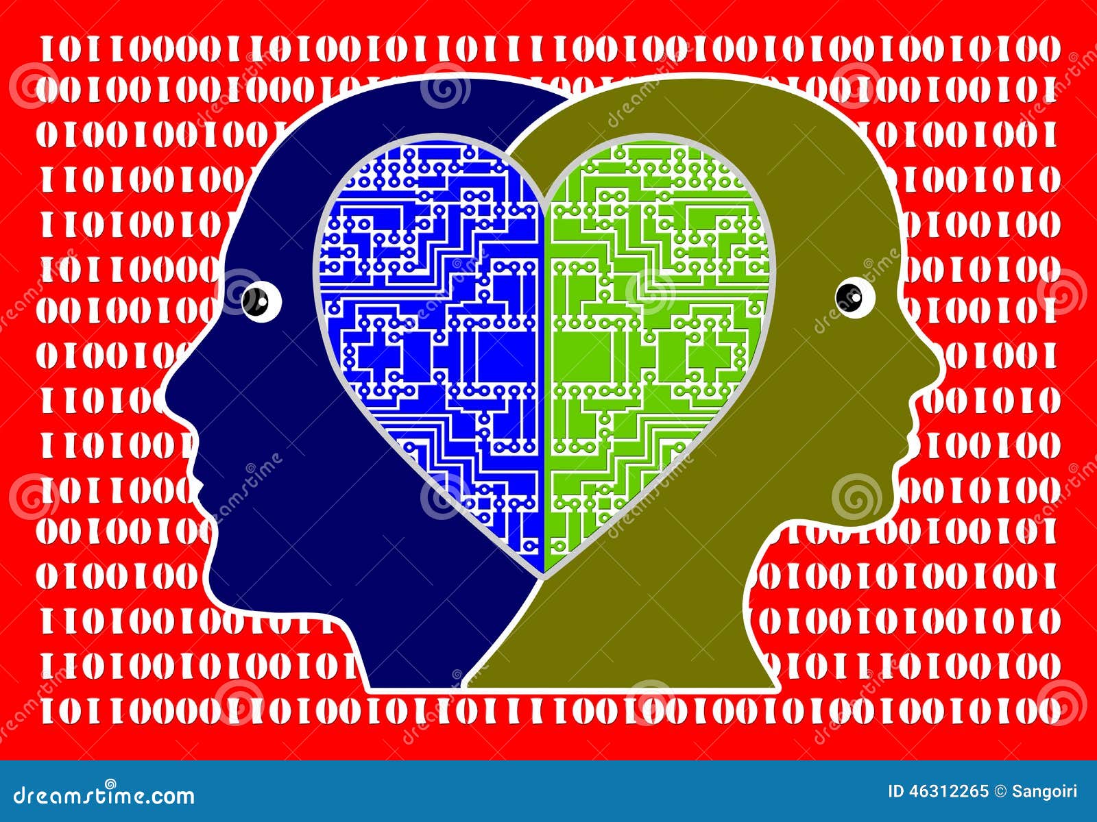 In Love with Computer Technology Stock Illustration - Illustration of ...