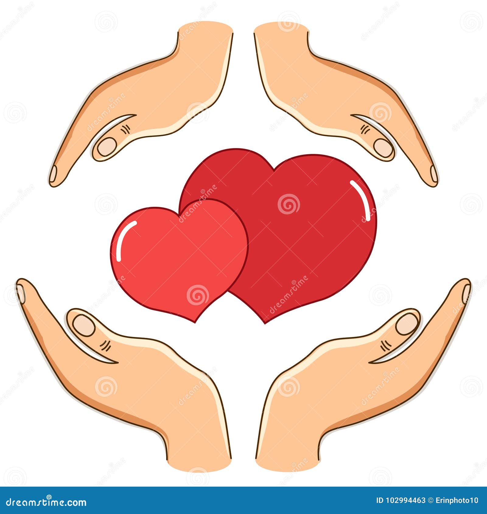 Hands Guard Person Line Icon, Safety Engineering Concept, Hand ...