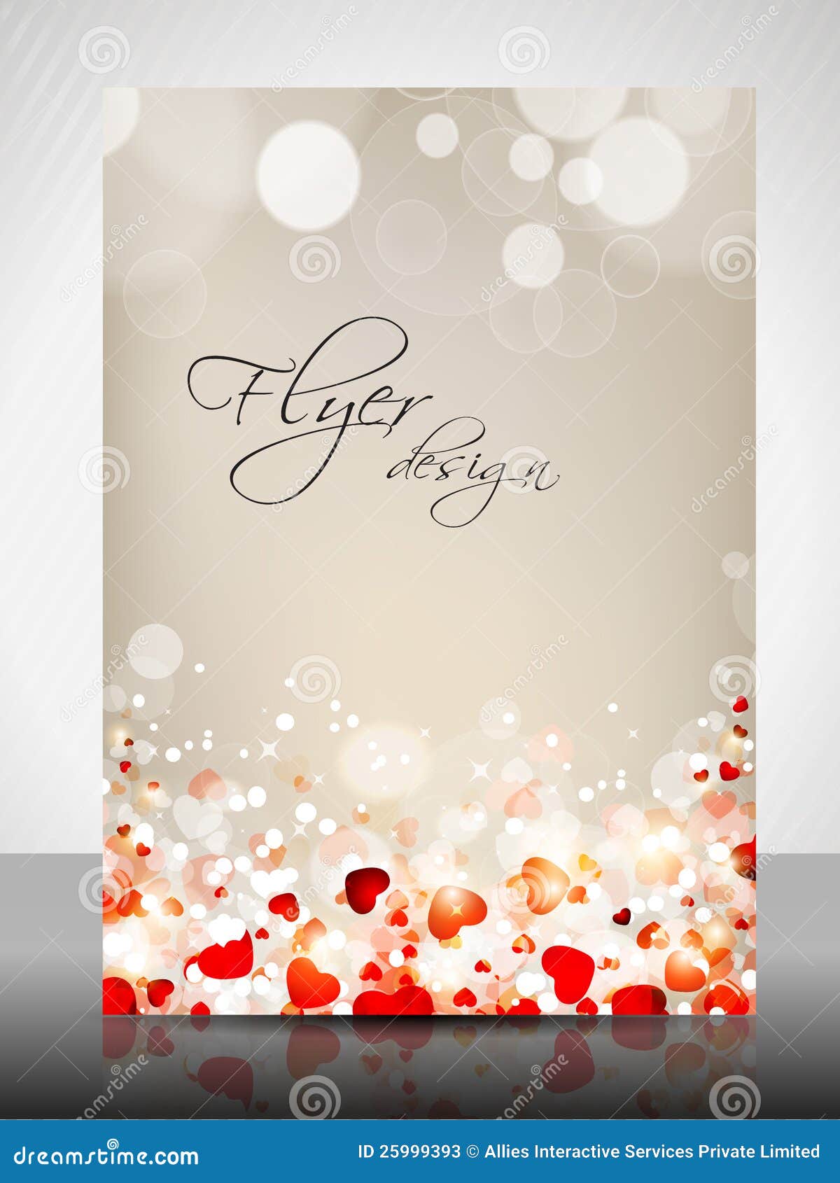 Love Concept Flyer Design stock illustration. Illustration of love ...