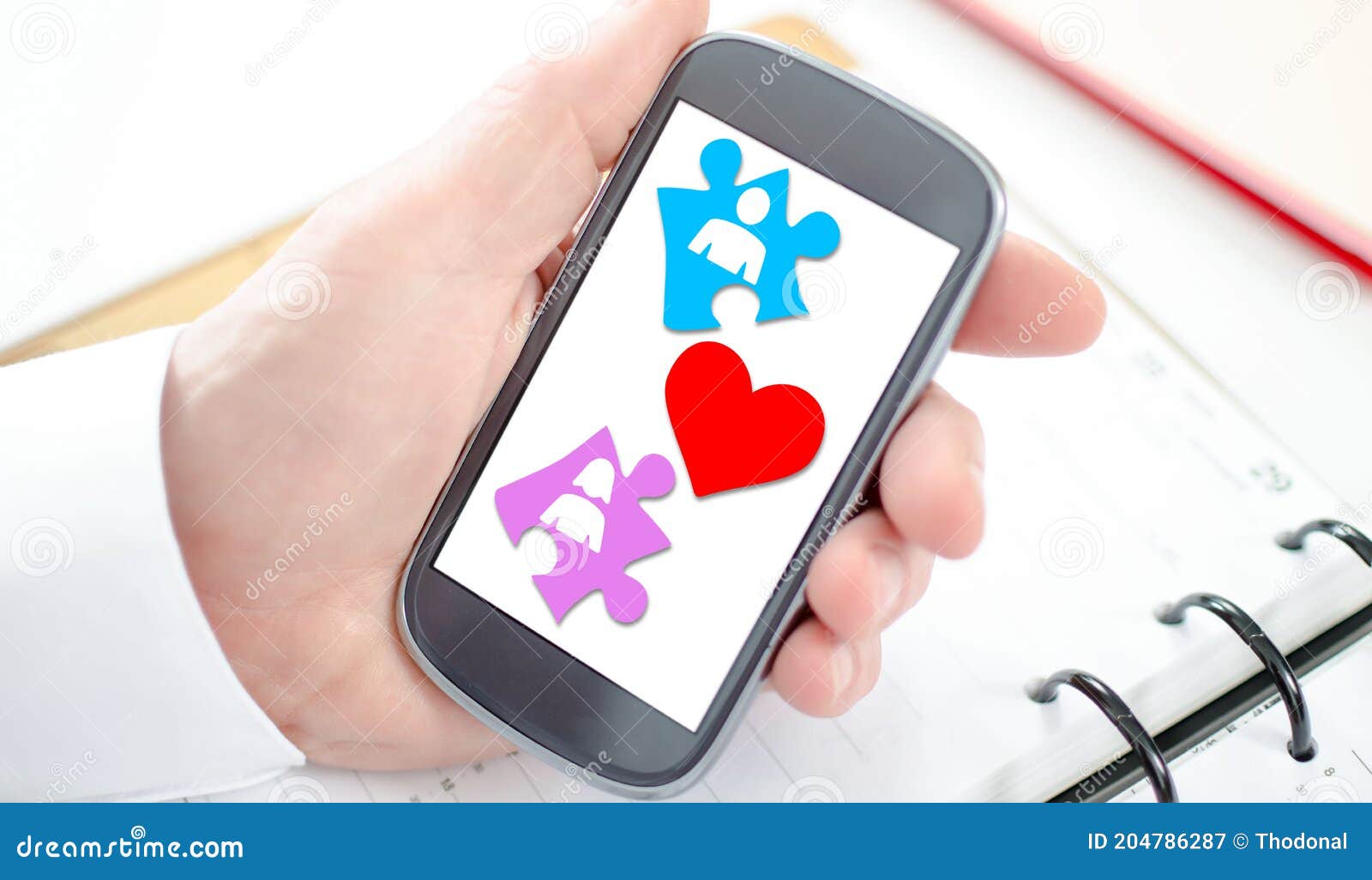 Love Concept on a Smartphone Stock Image - Image of valentine, phone ...