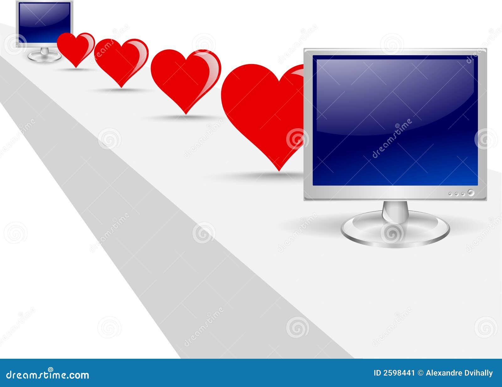 Love connection stock illustration. Illustration of monitors - 2598441