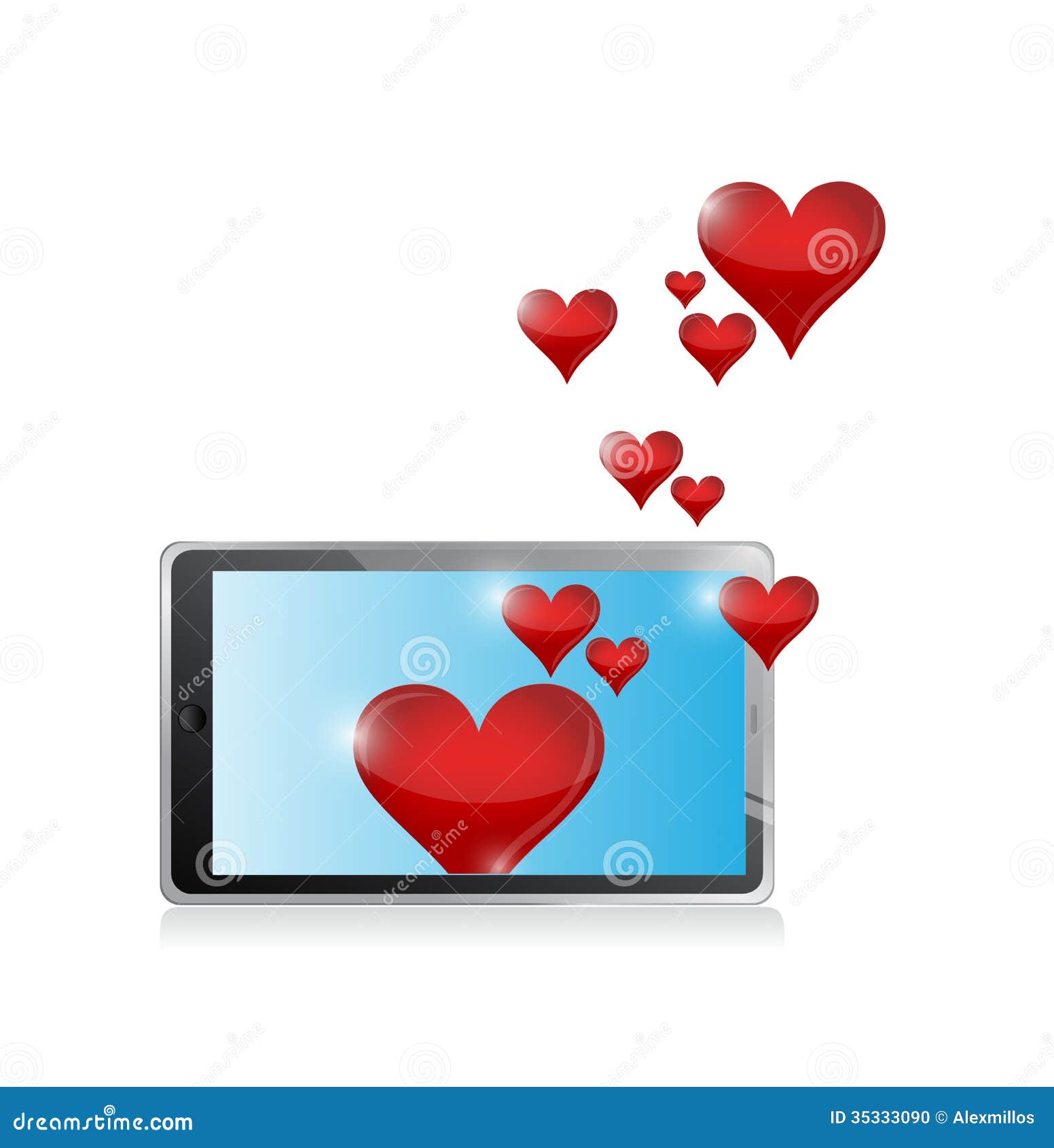 Love Connection. Internet Communication Concept Stock Illustration ...