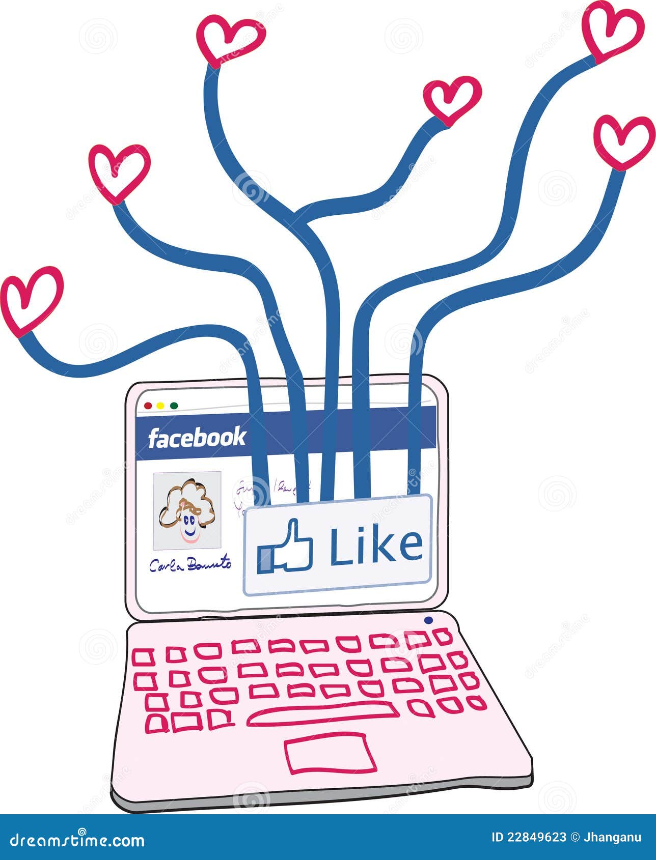 Love Connections through Facebook Editorial Stock Photo - Illustration ...