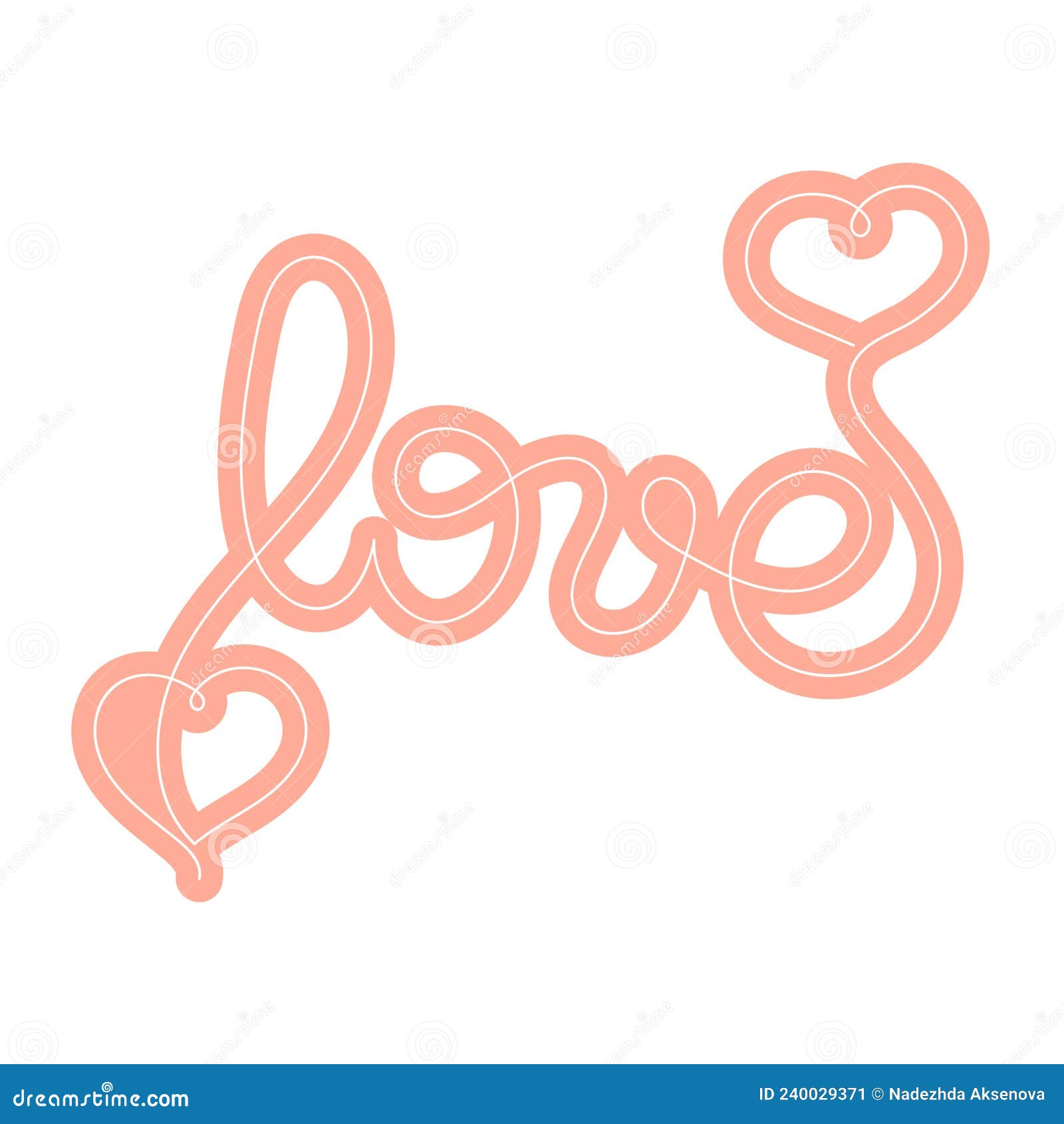 Love You Continuous Line Drawing. One Line Art Of English Hand Written ...