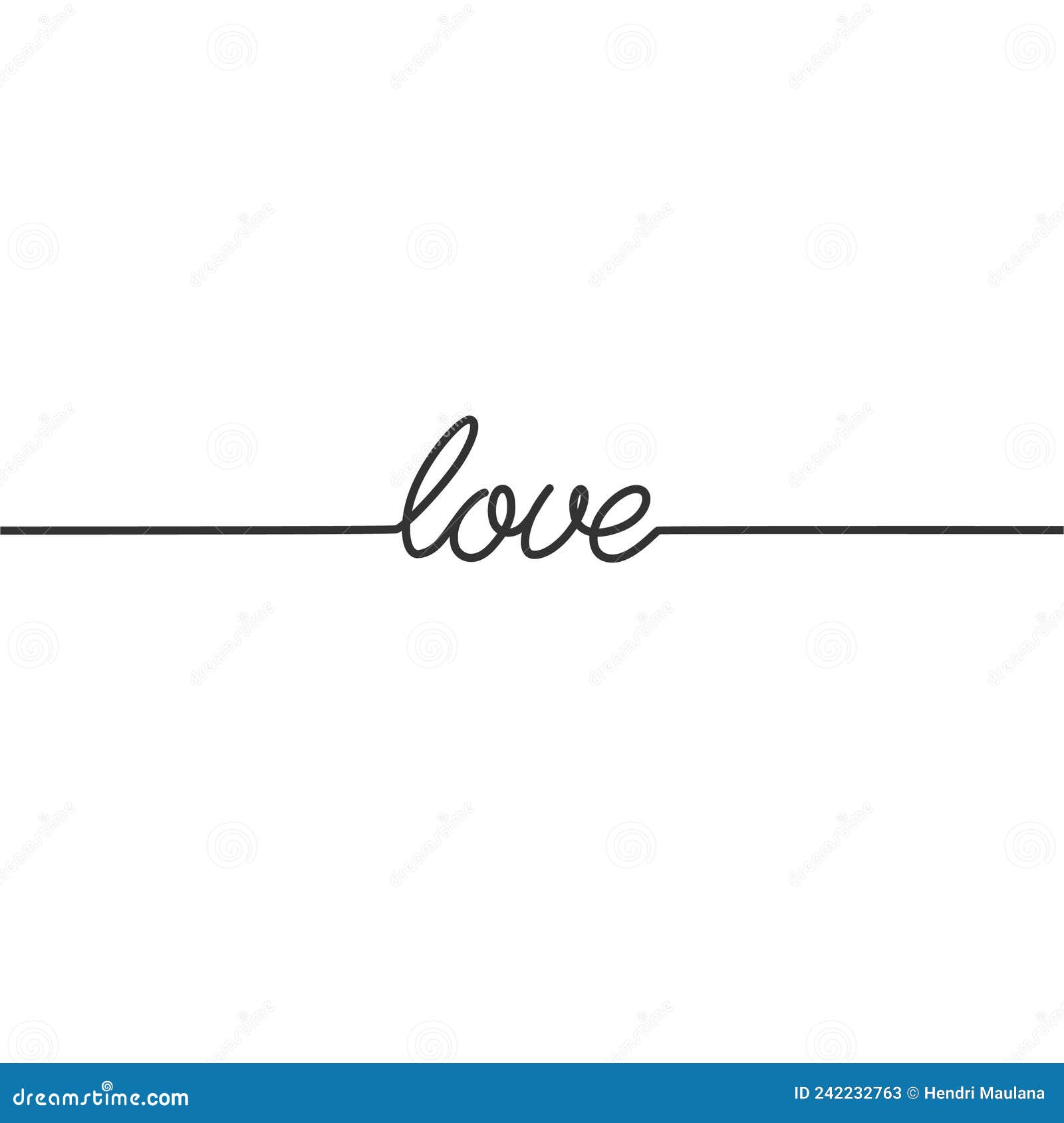 Love - Continuous Line Drawing Typography Lettering Minimalist Design ...