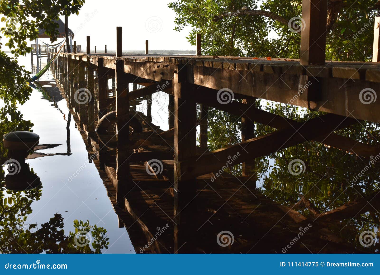 Dock perspective in Cancun stock image. Image of travelphotography ...