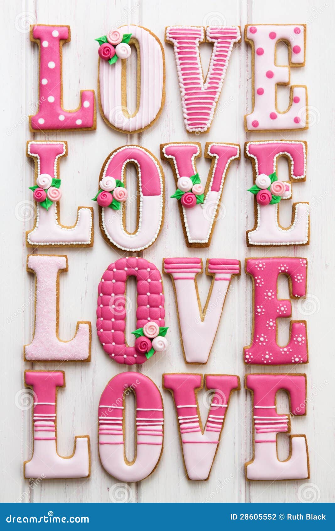 Love cookies stock photo. Image of font, pink, home, iced - 28605552