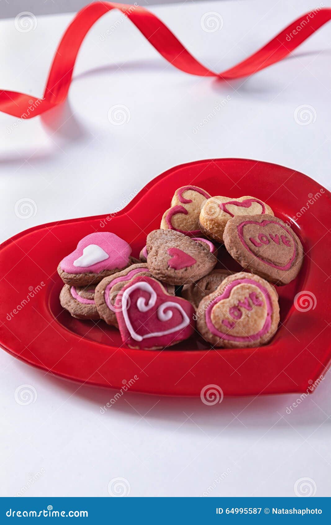 Love cookies stock image. Image of message, heart, love - 64995587