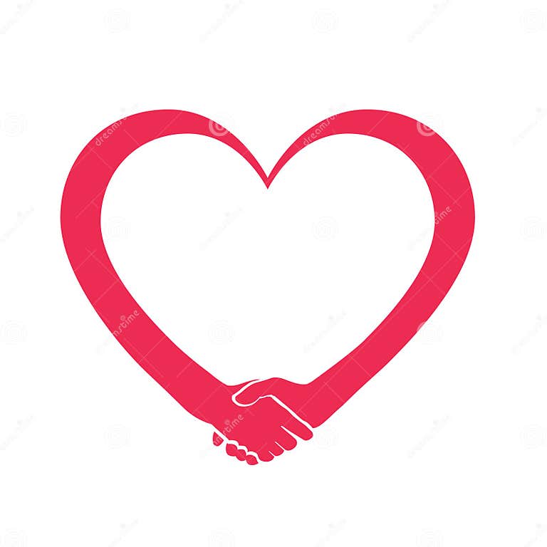 Love and Cooperation Heart Logo Stock Vector - Illustration of prevent ...