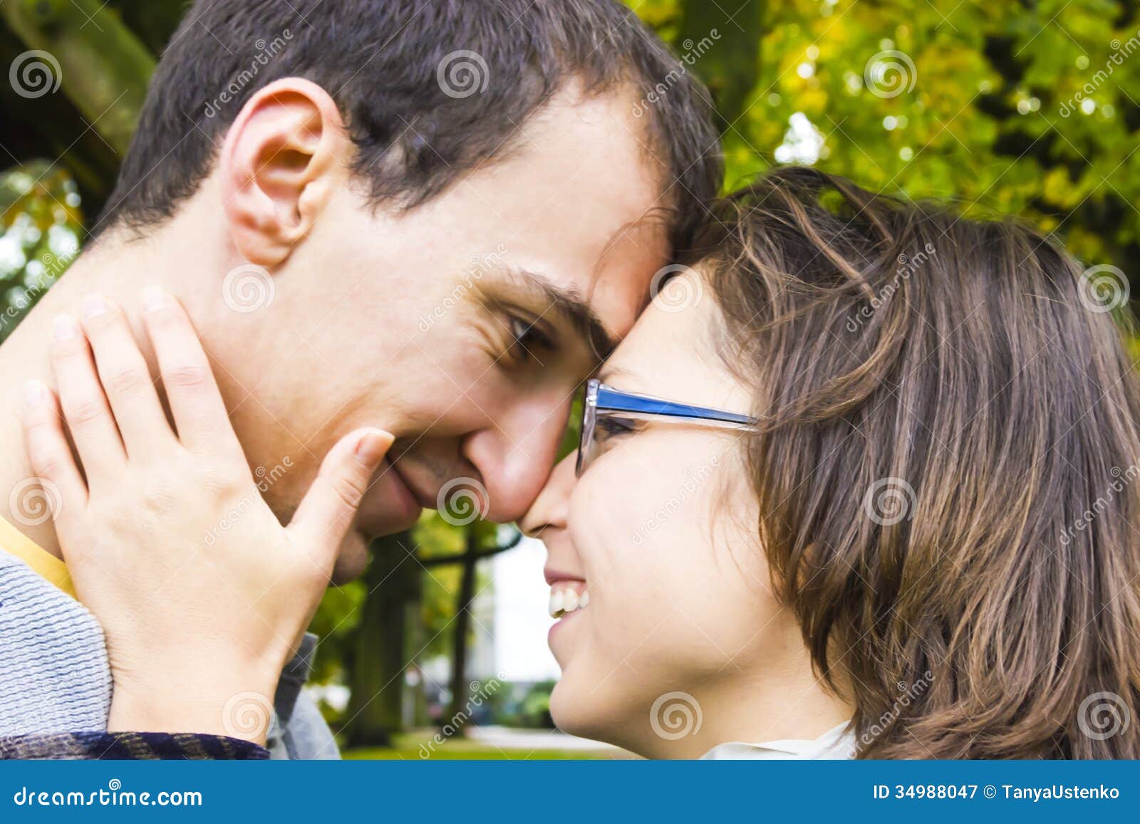 Love Couple Closeup Looking Happy Stock Image - Image of adult, beauty ...