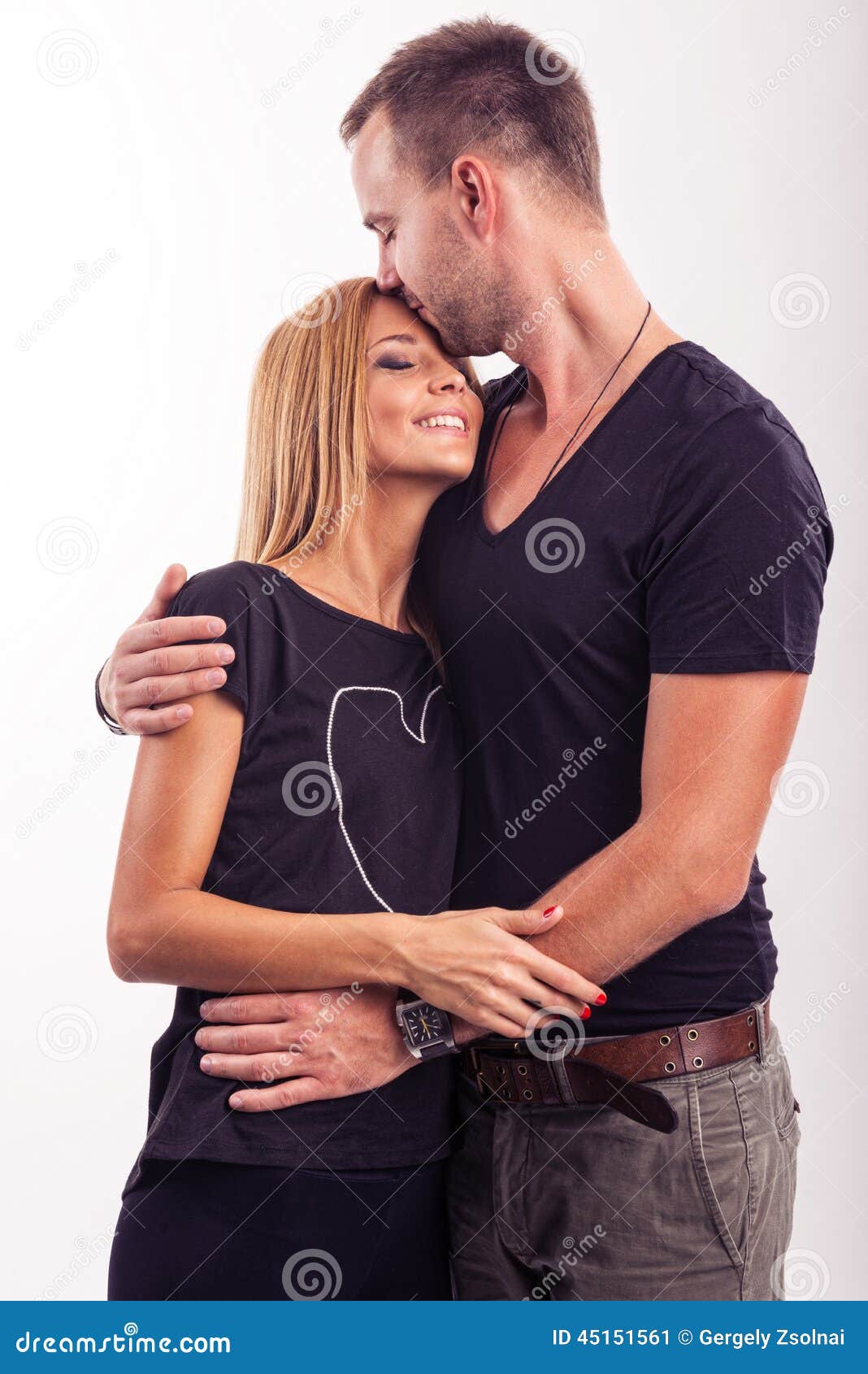 Love Couple, Embrace in the Studio Stock Image - Image of kiss, couples ...
