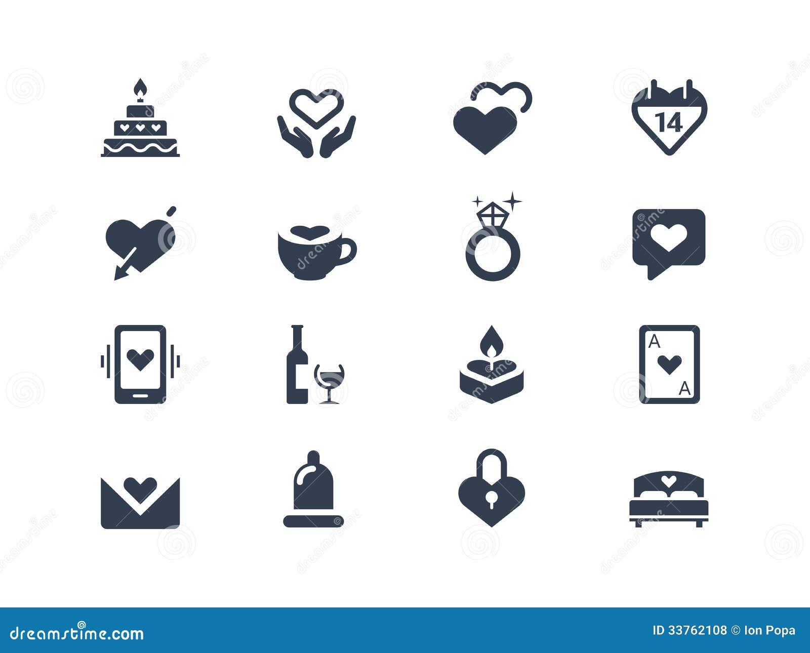 Love and couple icons stock vector. Illustration of cupid - 33762108
