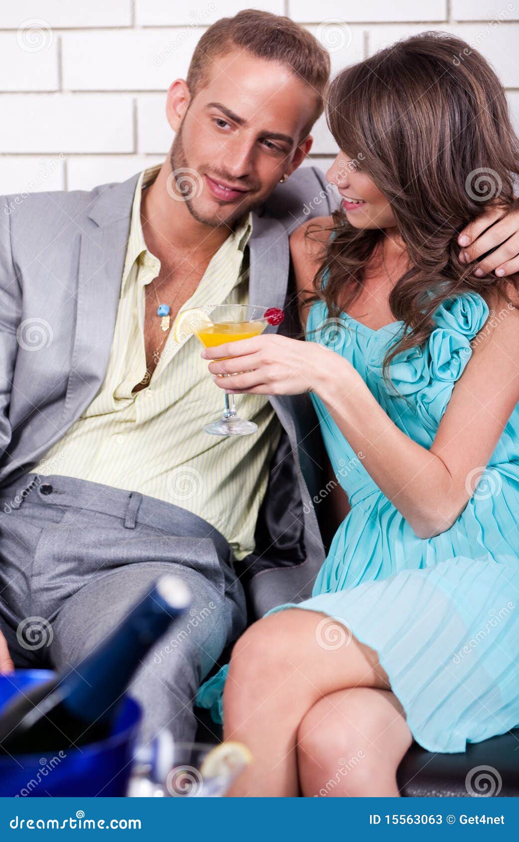 Love couple at party stock image. Image of drink, female - 15563063