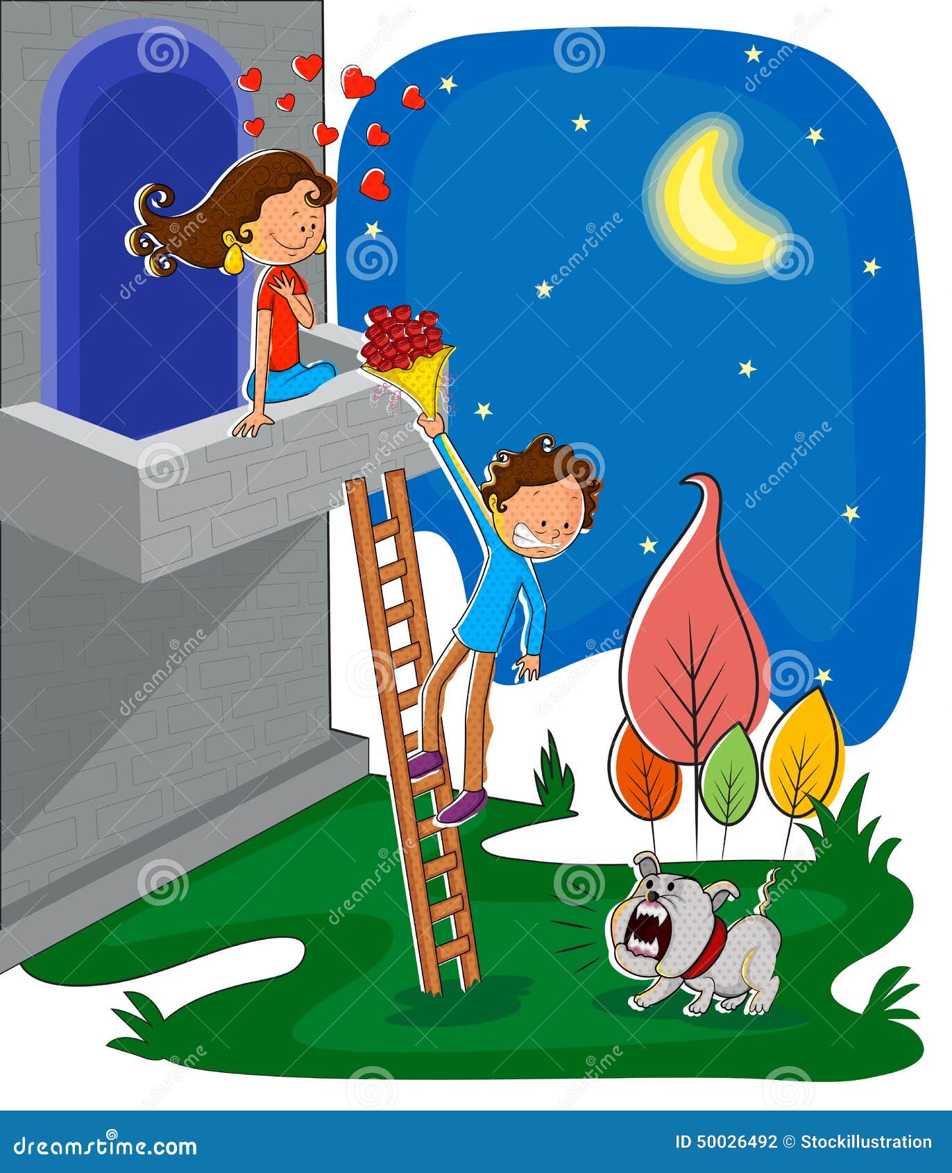 Love Couple Proposing with Rose Stock Vector - Illustration of ...