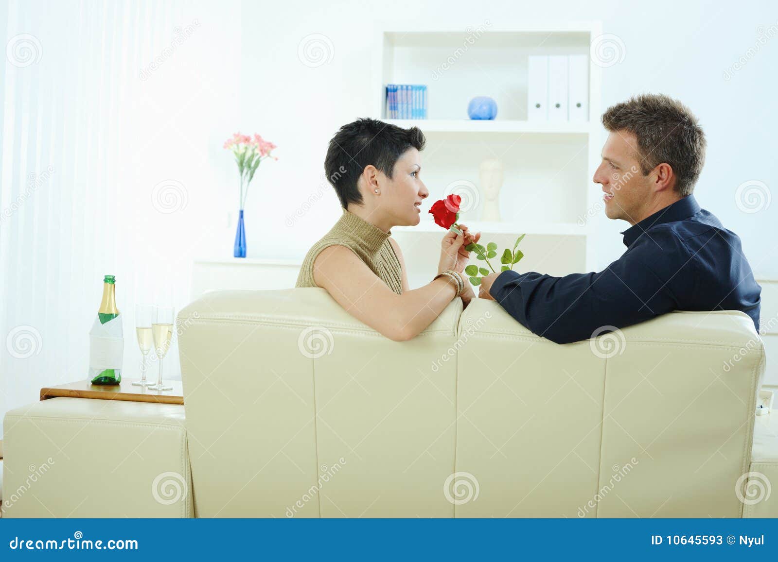 Love couple - rose stock image. Image of caucasian, giving - 10645593