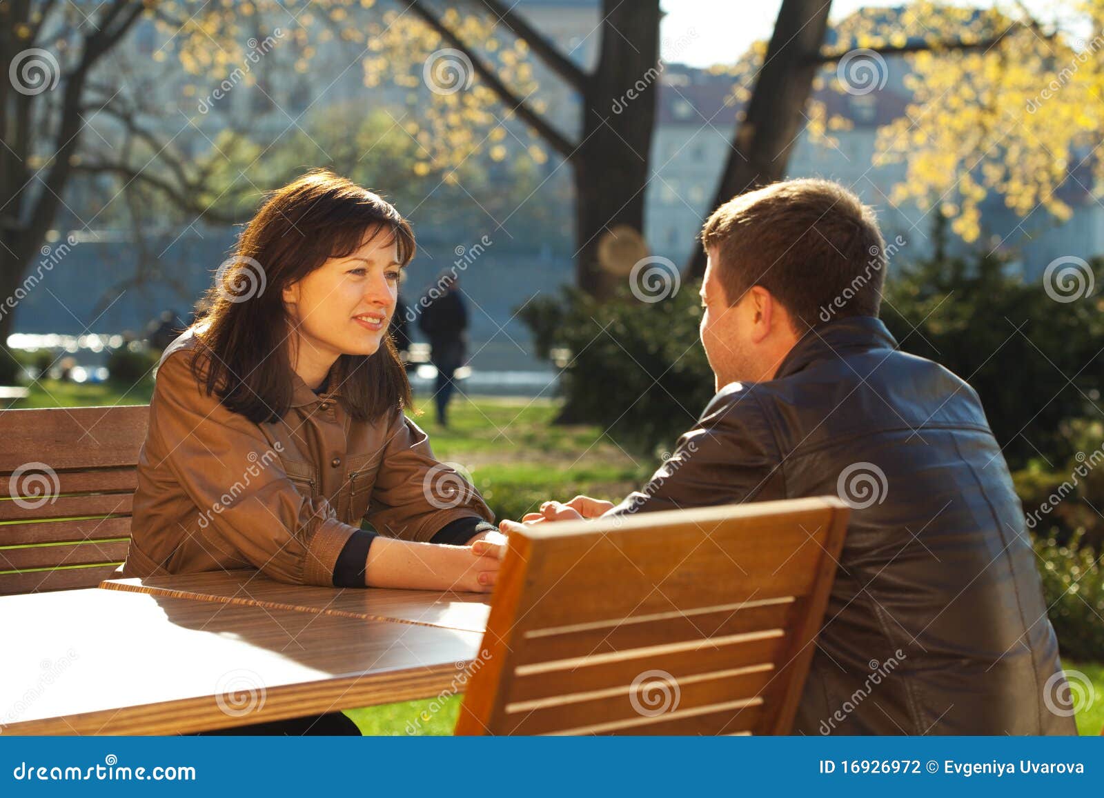 Love Couple Sitting at a Table in a Cafe Stock Photo - Image of adult ...