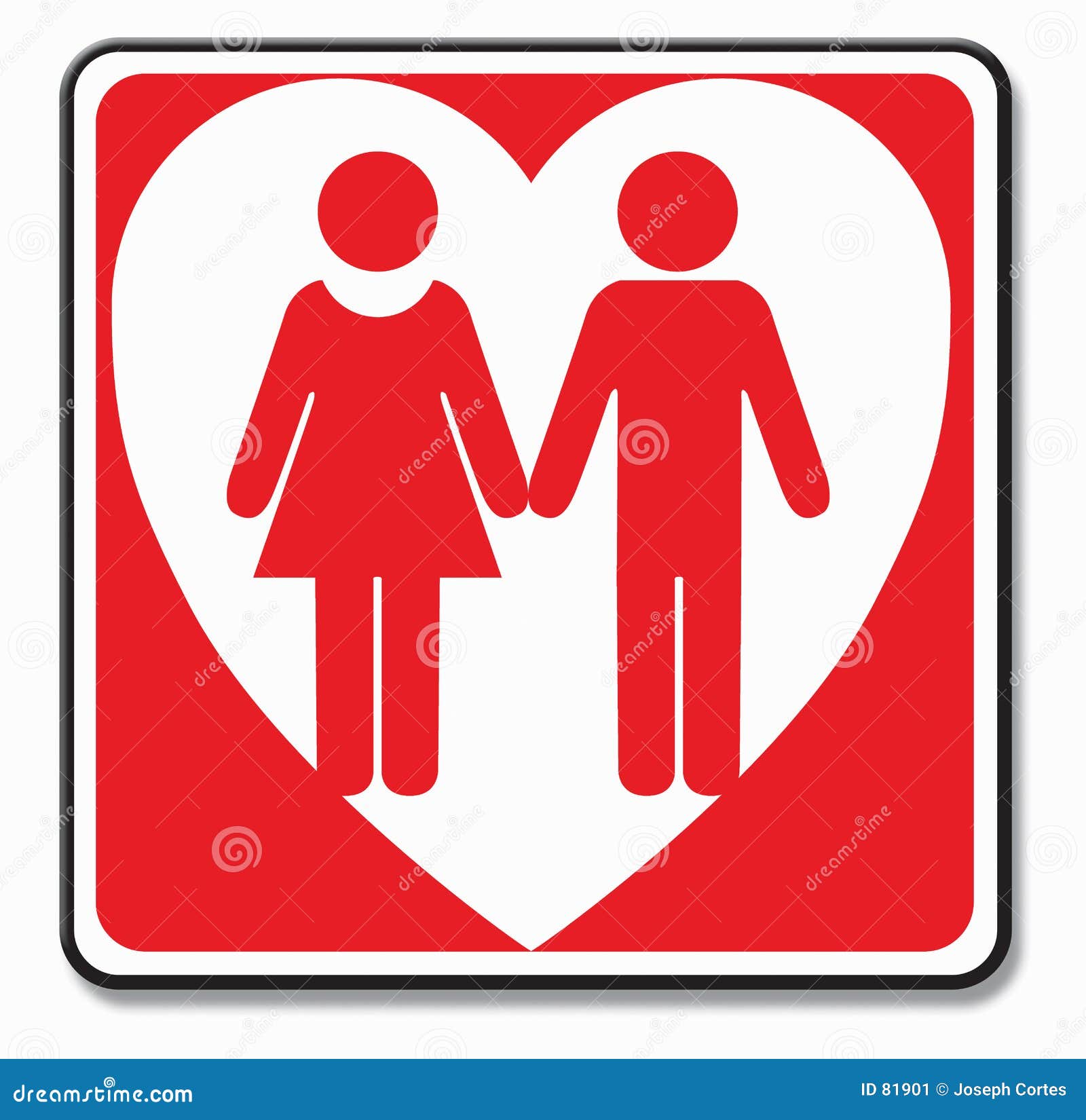 Love Couple Symbol stock illustration. Illustration of tootsie - 81901