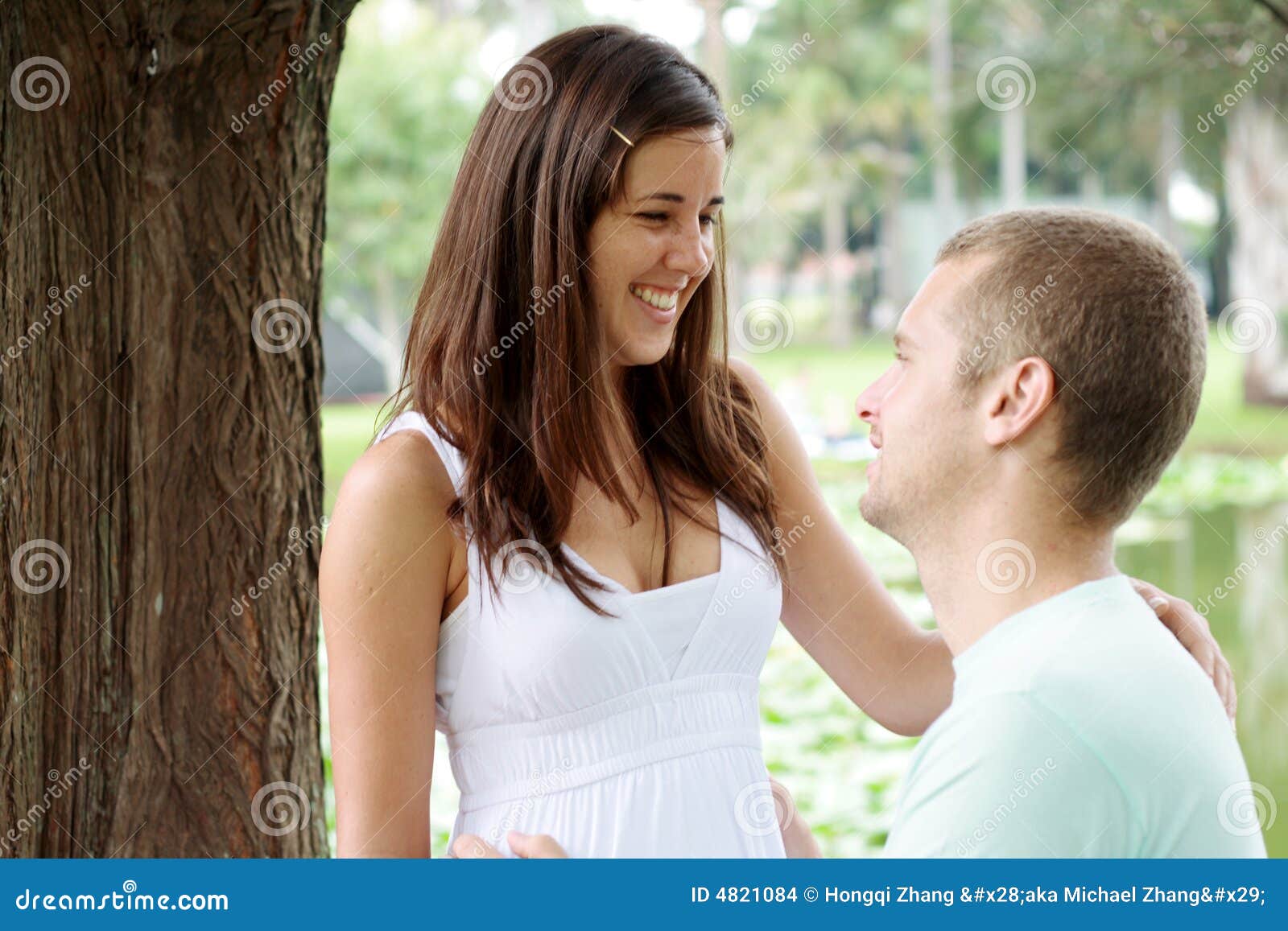 Love couple under tree stock photo. Image of carefree - 4821084