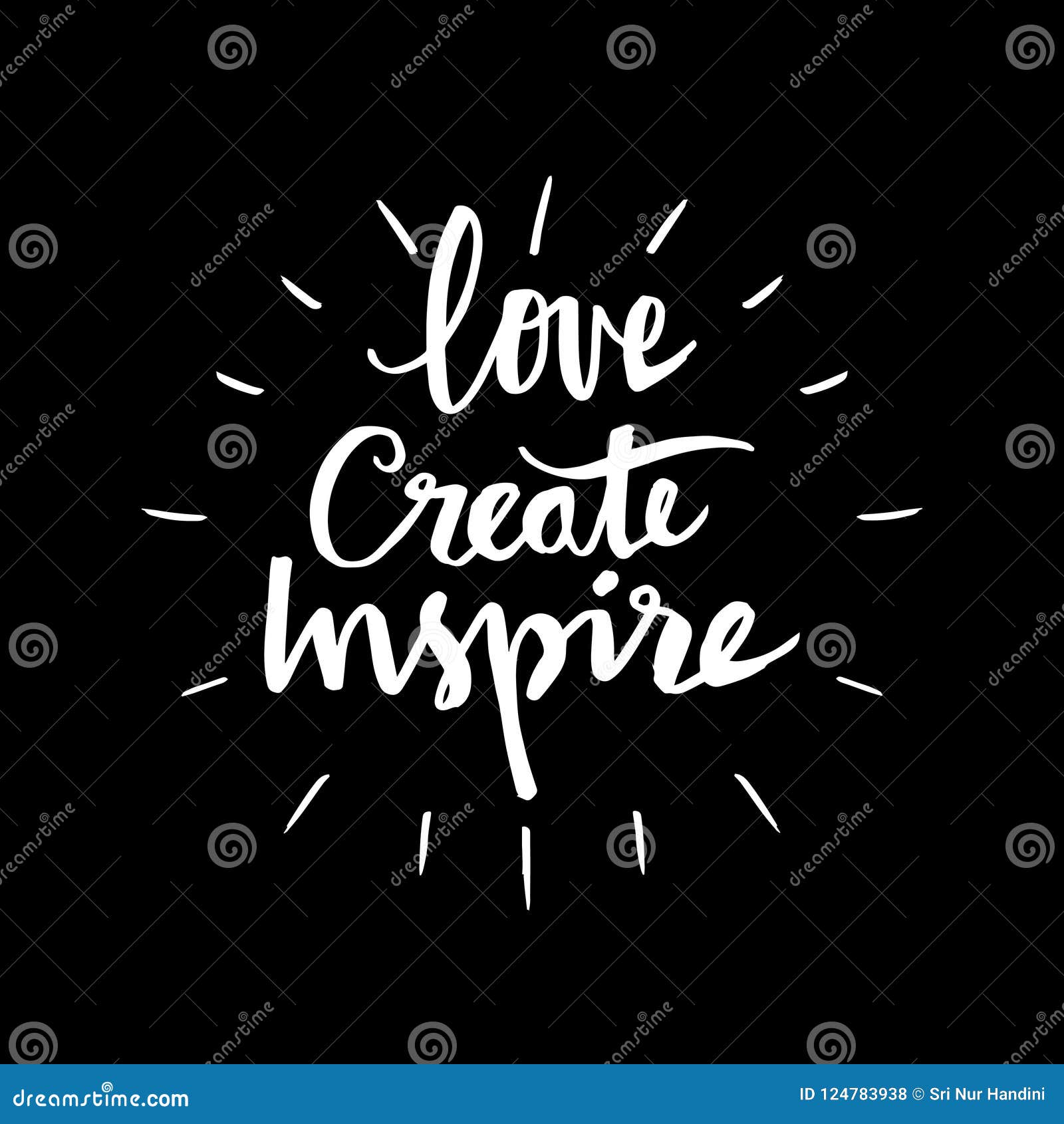 Love create inspire. stock illustration. Illustration of decoration ...