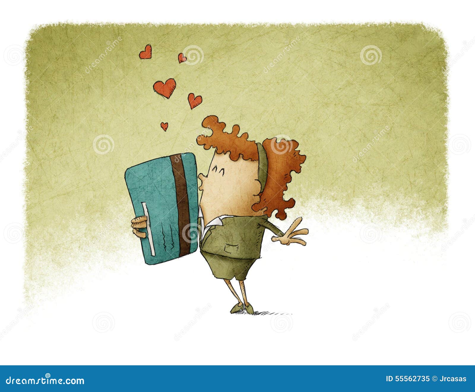 Love a credit card stock illustration. Illustration of character - 55562735