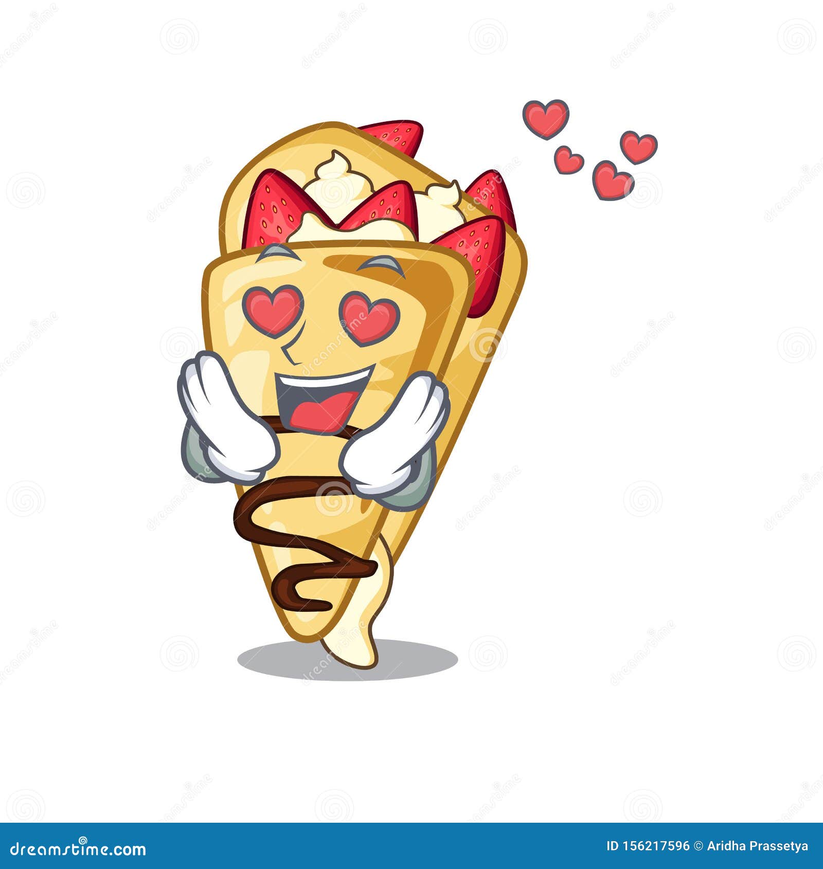 In Love Crepe Isolated with in the Character Stock Vector ...