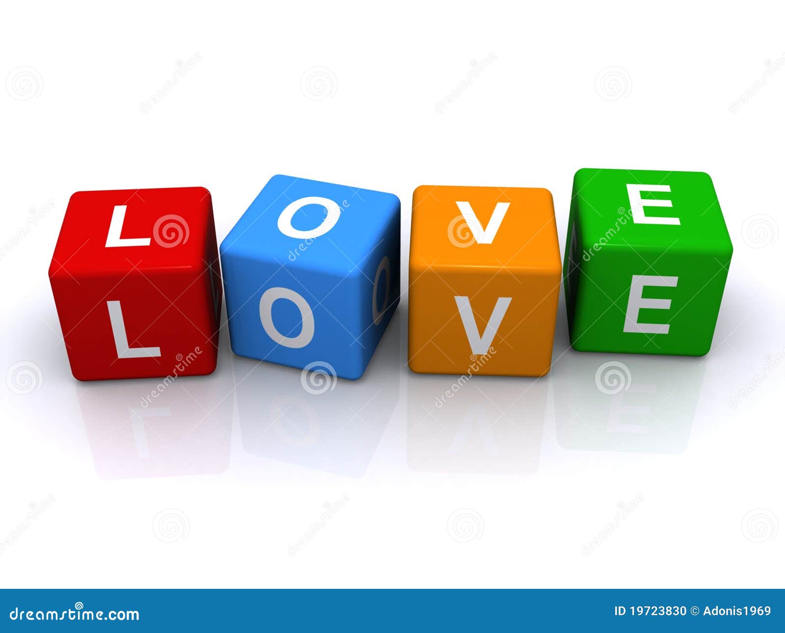 Love cubes stock illustration. Illustration of colour - 19723830