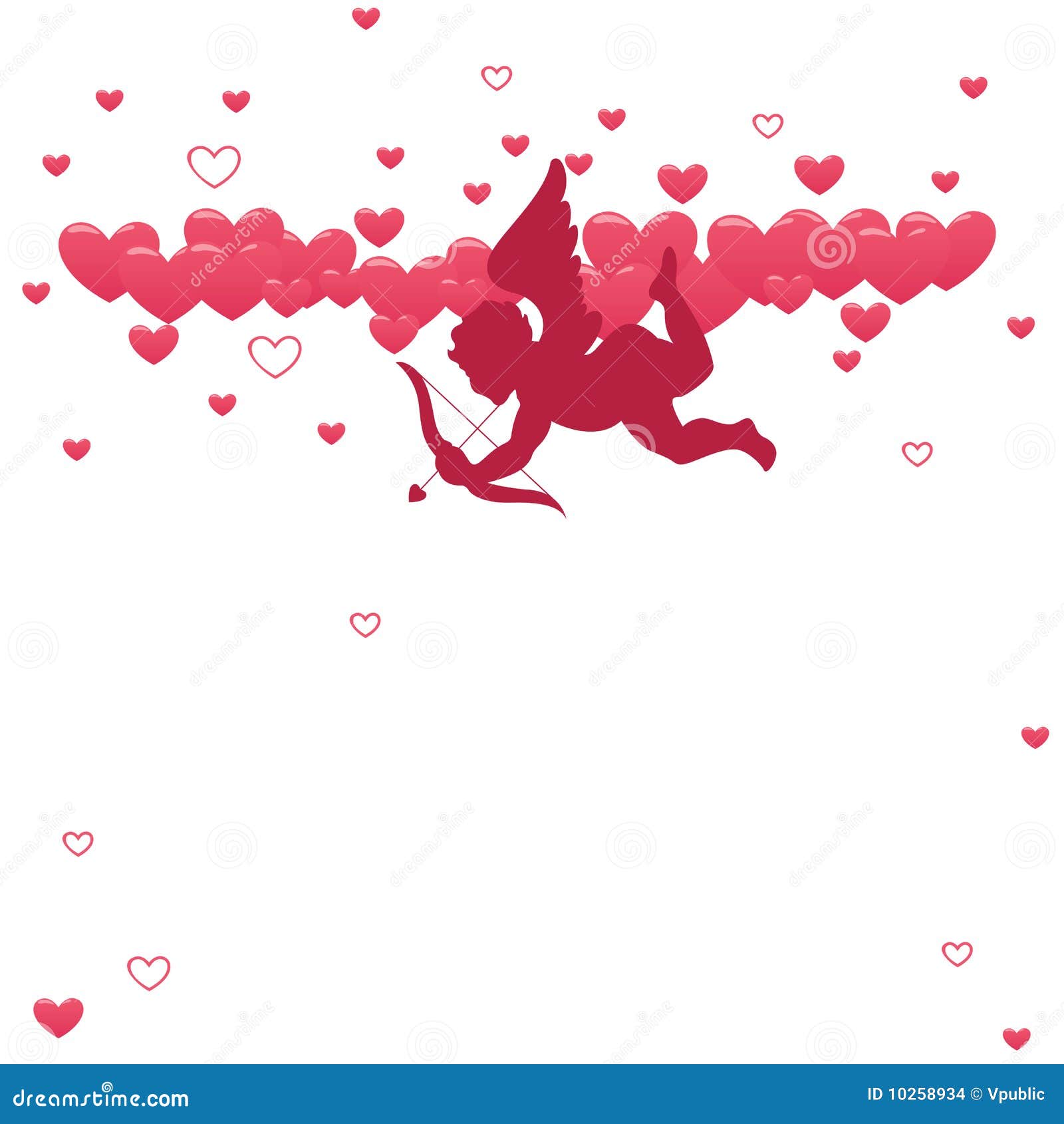 Love Cupid stock vector. Illustration of card, painting - 10258934