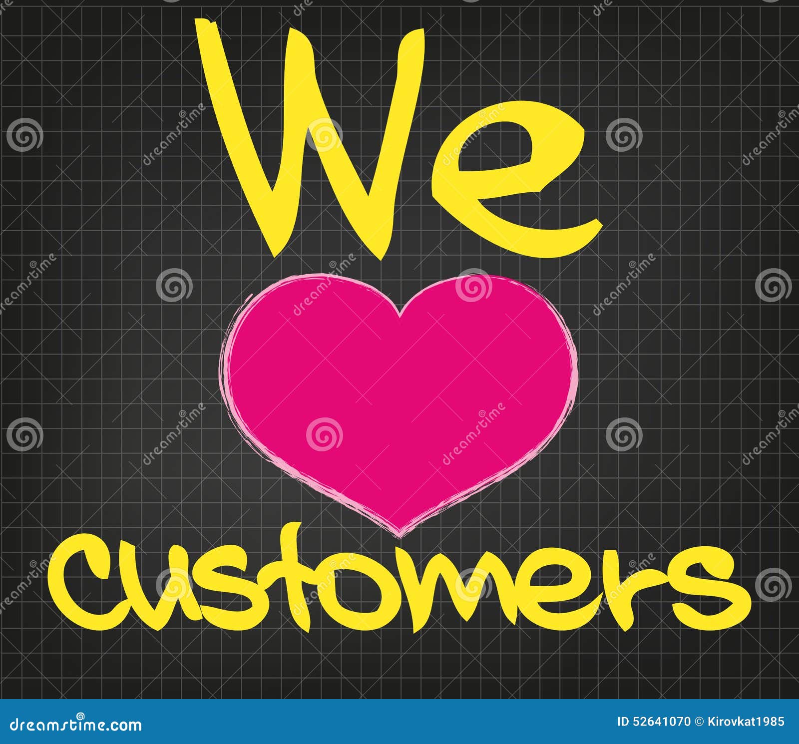 We love customers stock vector. Illustration of customer - 52641070